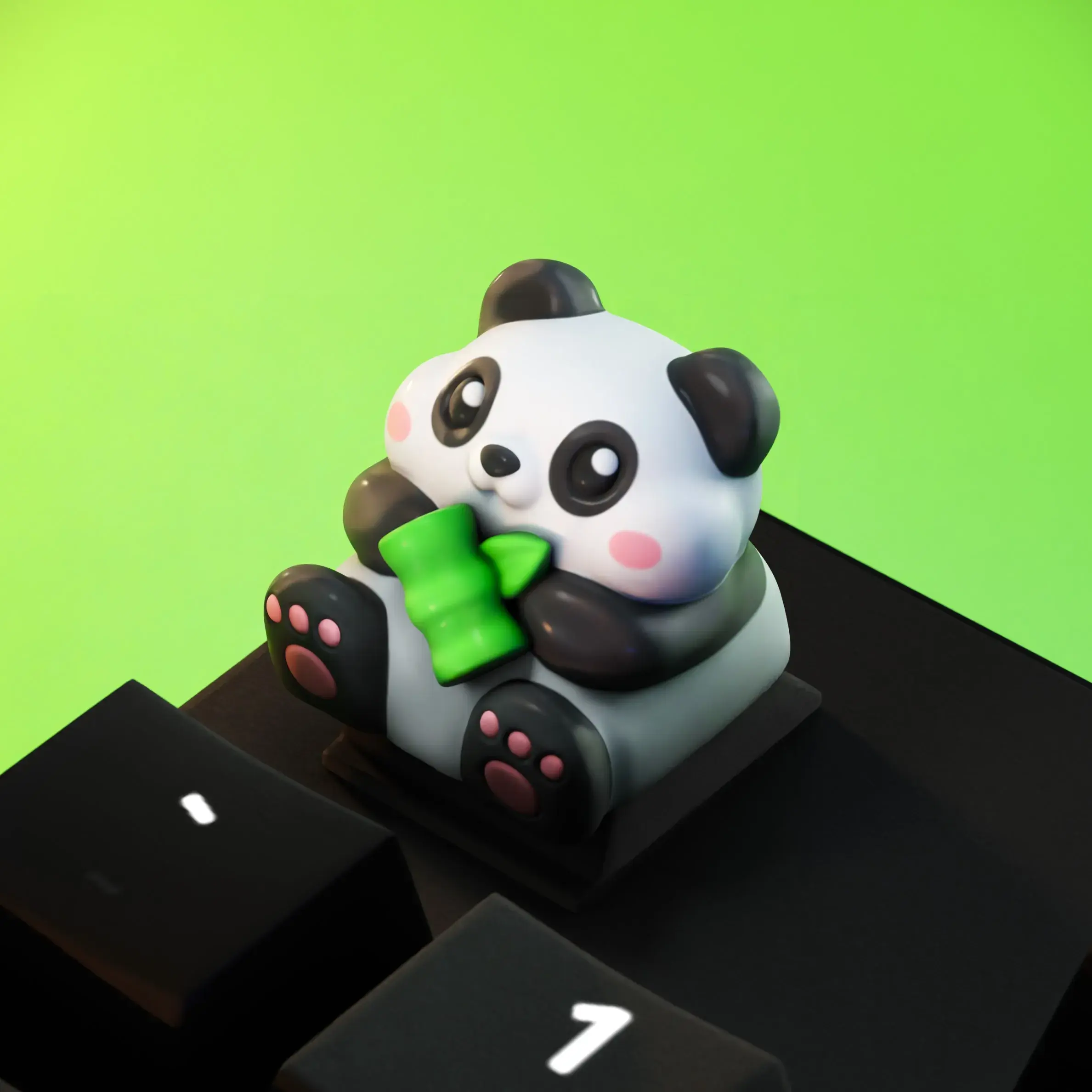 Miniature Games & Accessories STL Descarga - Cute panda keycap ...