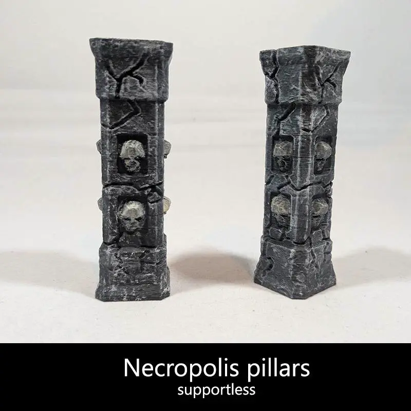 3D Printer Files | 3MF File | Skull pillar - DND scenery (supportless ...