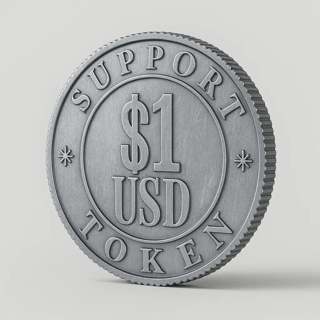 Badges & Coins STL Download - 1 USD Support Token - 1$ Contribution ...