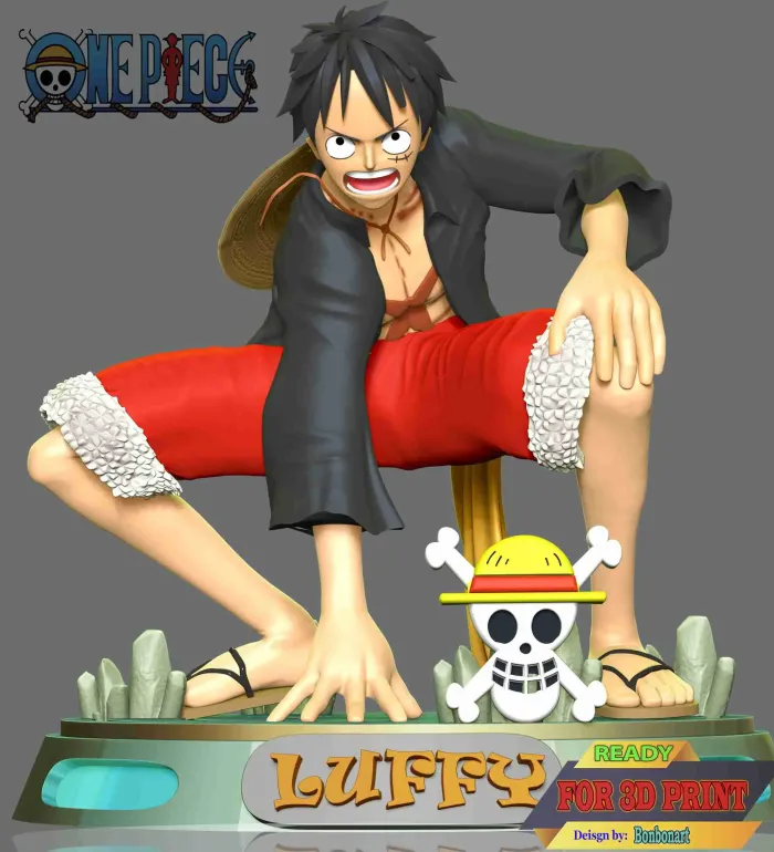 Characters & Creatures STL Descarga - One Piece - Monkey D Luffy - Bon ...