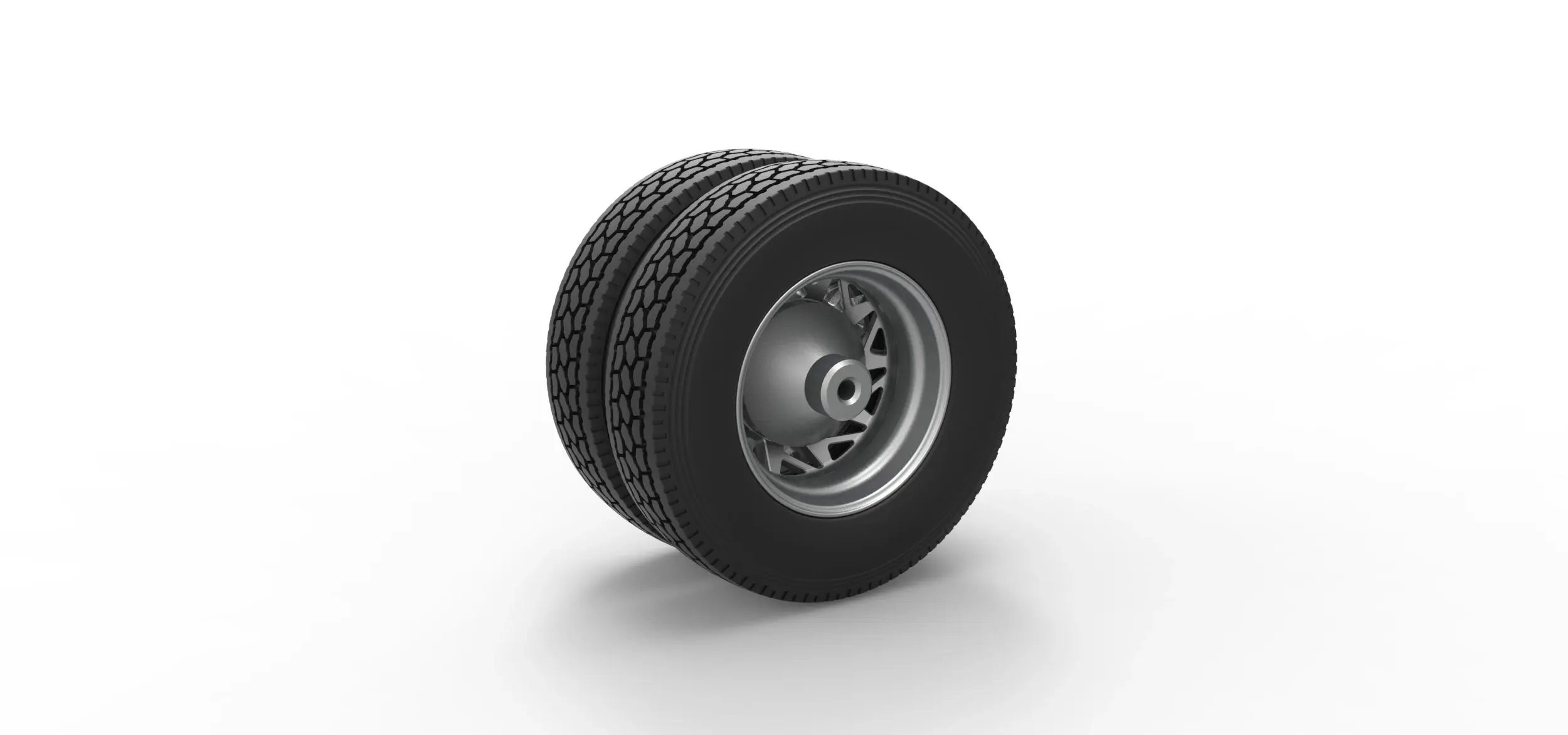 Vehicles & Machinery STL Download - Rear custom wheel of semi truck V14 ...