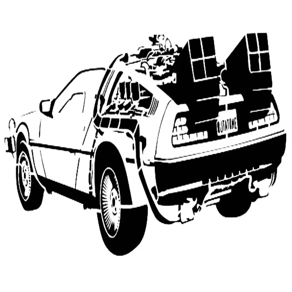 Free Board Games & Card Games STL Download - BTTF Dolorian stencilby ...
