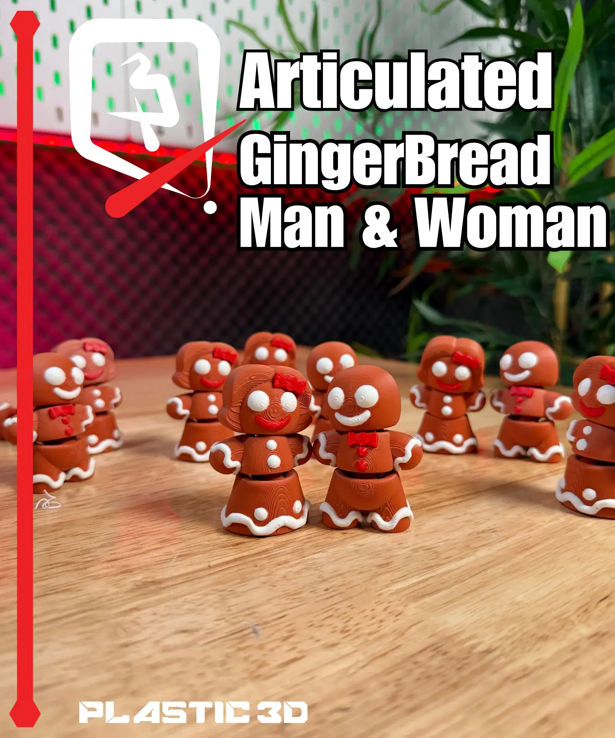 3D Printer Files | 3MF File | Articulated Gingerbread Man and Woman ...