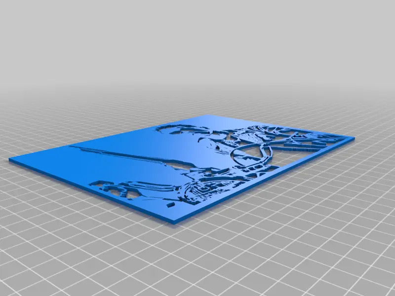 Free Characters & Creatures STL Download - Terminator stencil 2by SMT_M 🦊