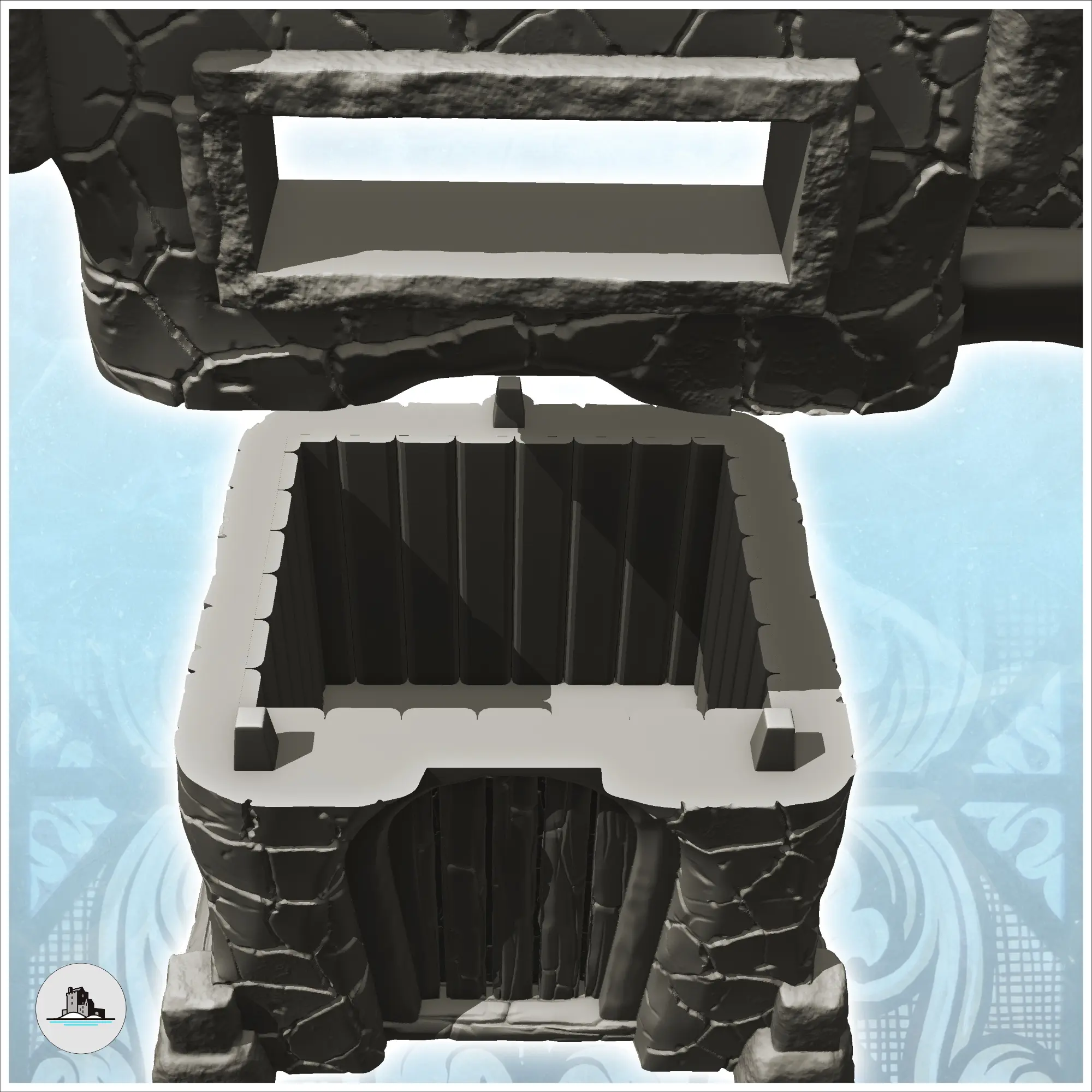 Tower with dried mud walls and side oriel (10) - miniatures | 3D models ...