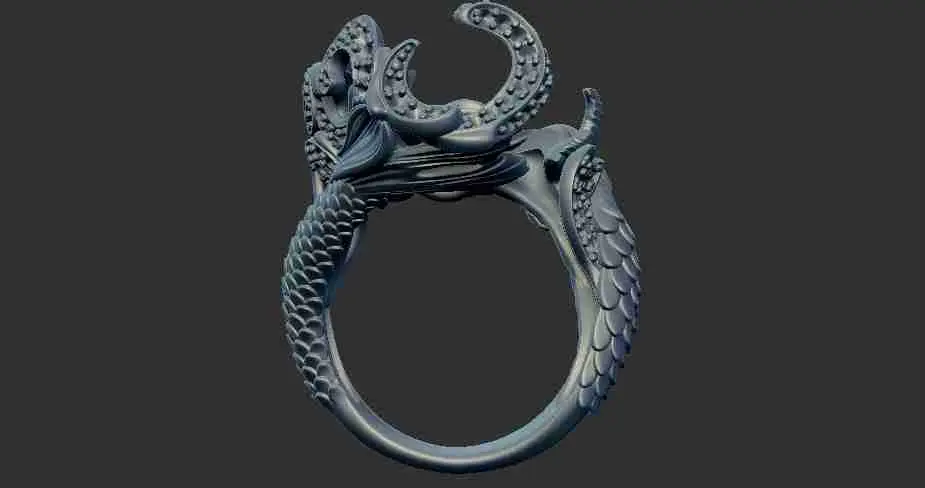 Jewelry & Accessories STL Download - Mermaid RINGby IMRAN CAD DESIGNER