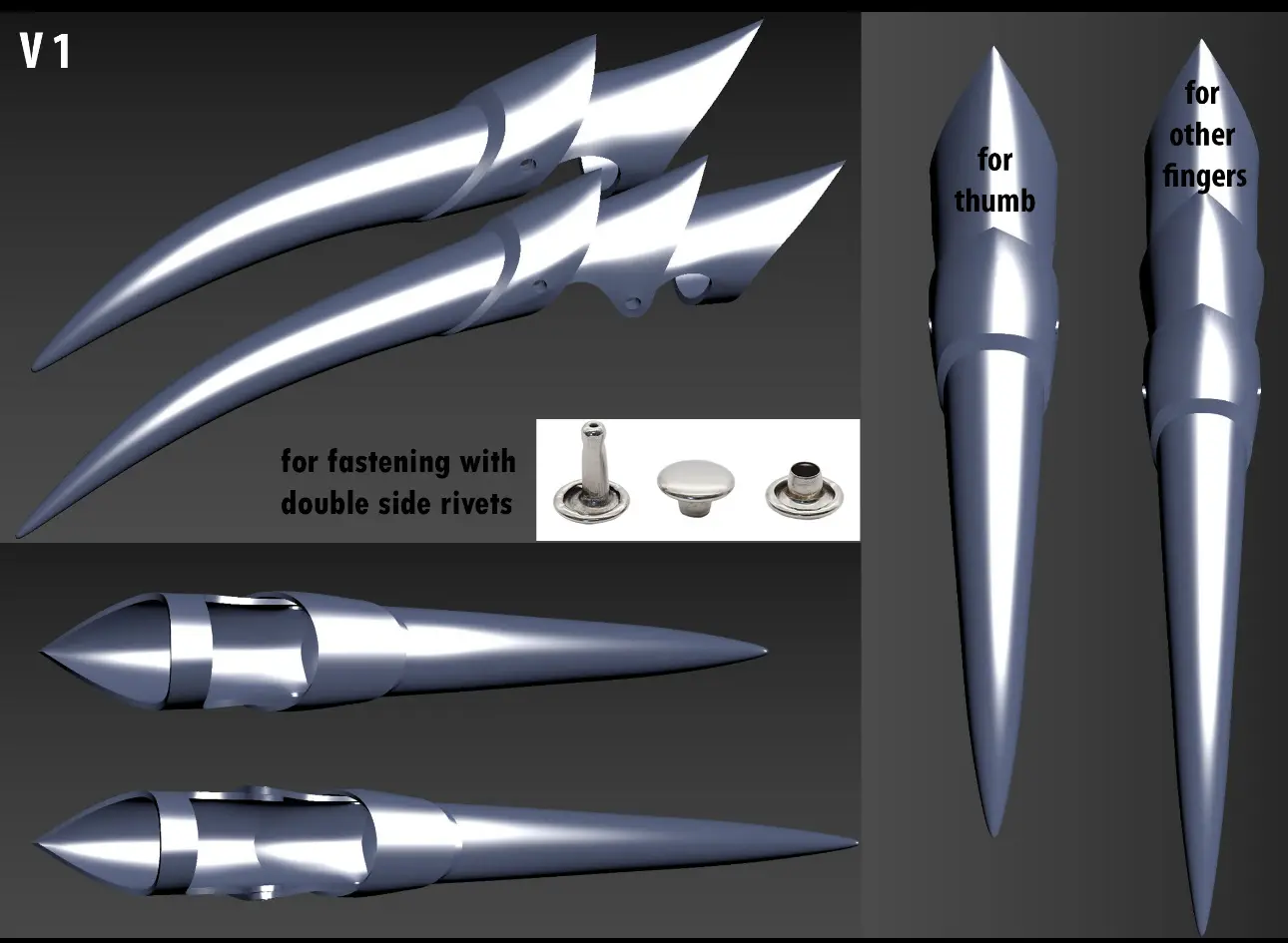 3D Printer Files | 3MF File | Cosplay claws | Creality Cloud