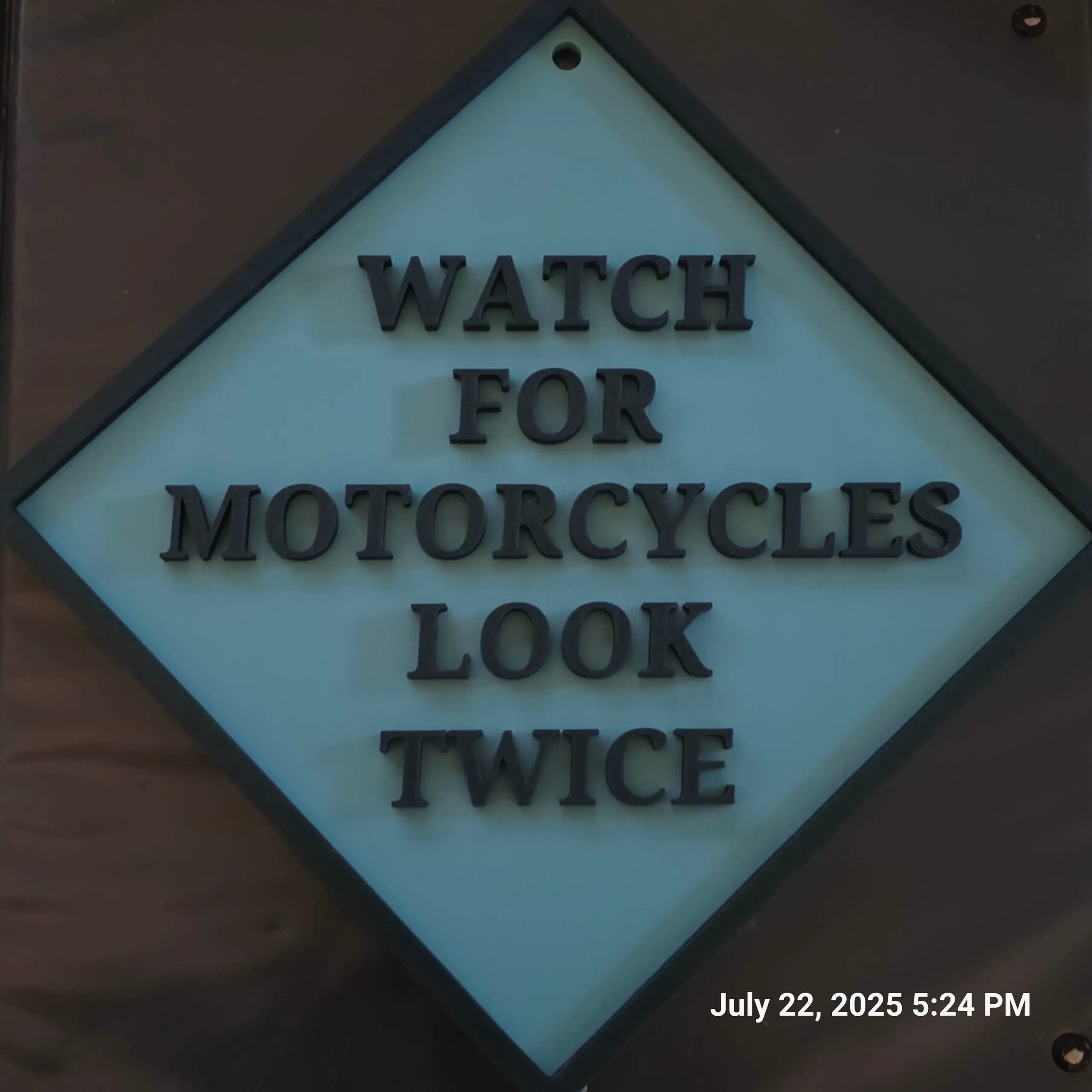 3D Printer Files | 3MF File | Watch For Motorcycles - Look Twice, Save ...