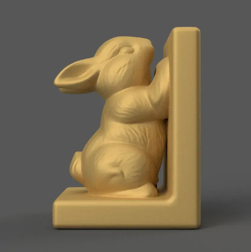 Home Decorations & Ornaments STL Download - Cute Bunny Bookend 3D Model ...