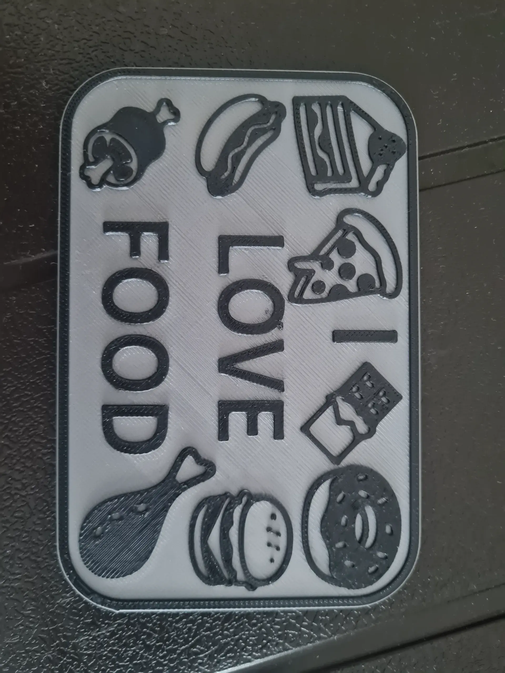 3D Printer Files | 3MF File | I love Food Sign | Creality Cloud