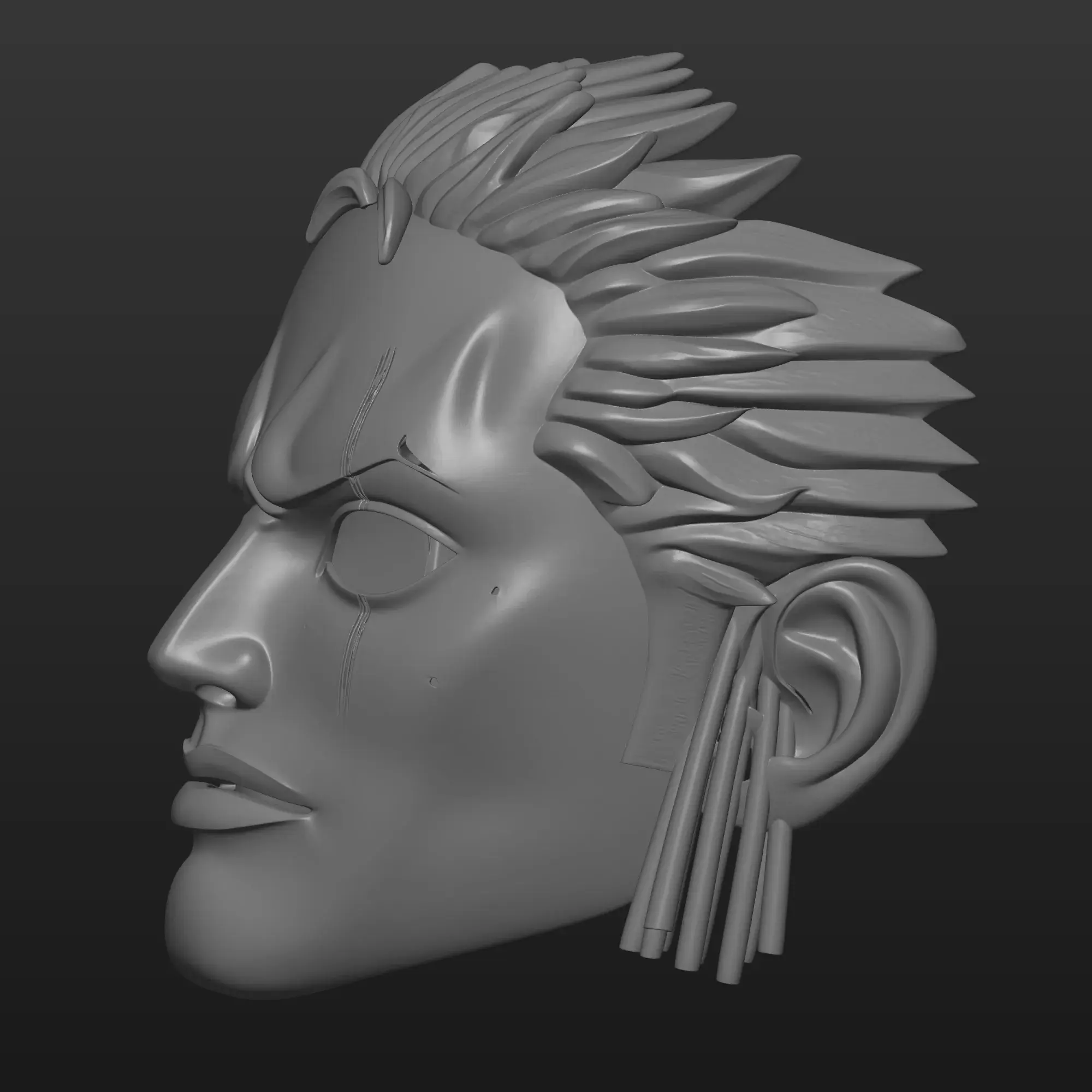 CosplaySTL 다운로드 -roronoa zoro mask - BiLeN MeSH SToRe