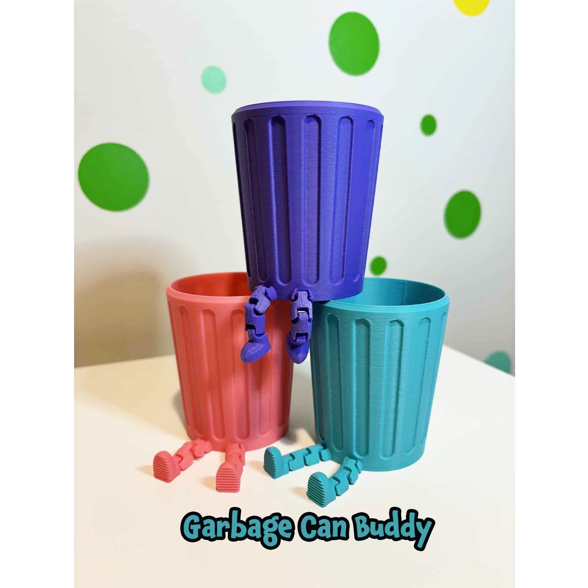3D Printer Files | 3MF File | Garbage can buddy (flexi legs) | Creality ...