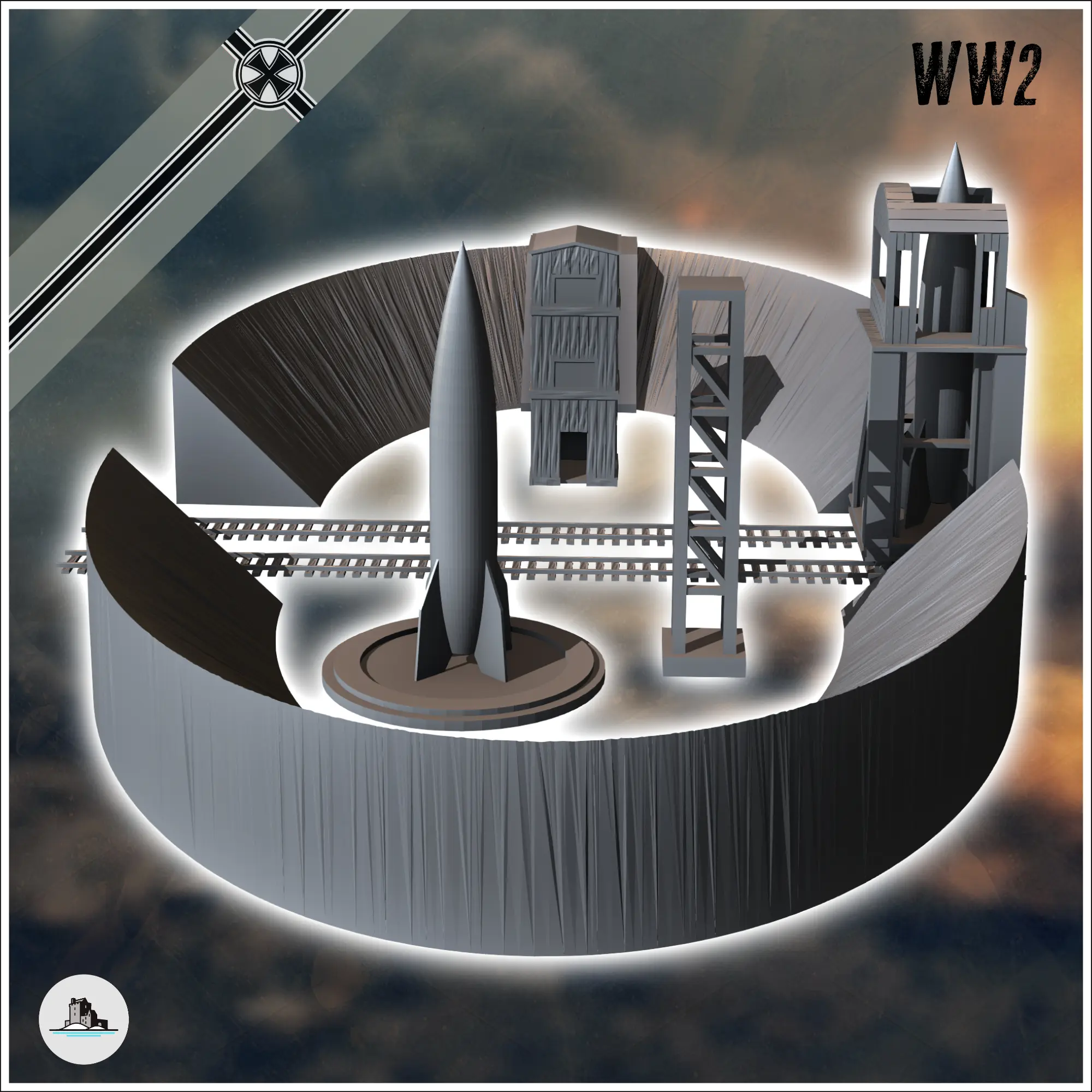 Other STL Download - German V2 missile preparation and launch site with ...