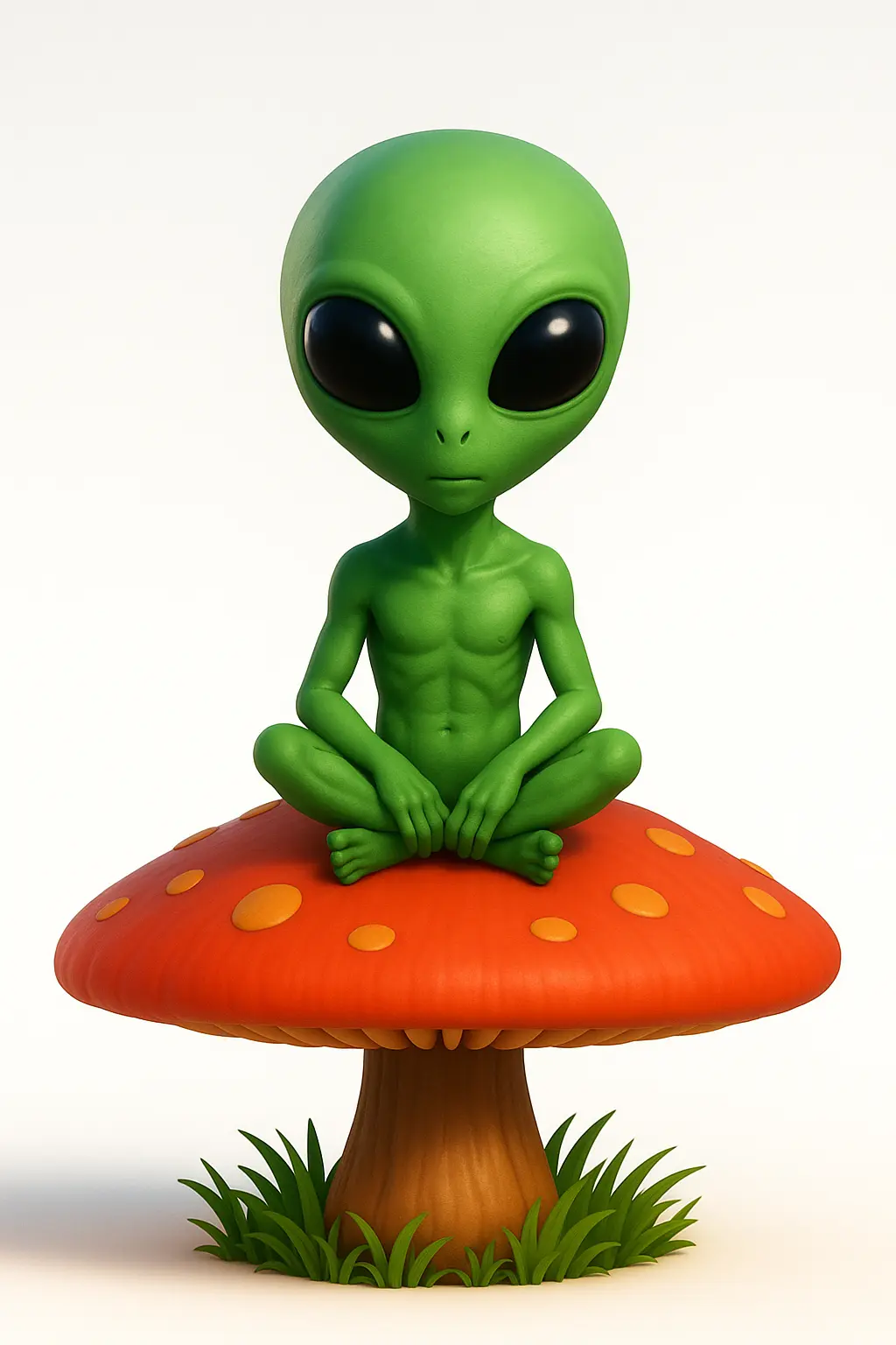 3D Printer Files | 3MF File | Alien sentado en un hongo | Creality Cloud