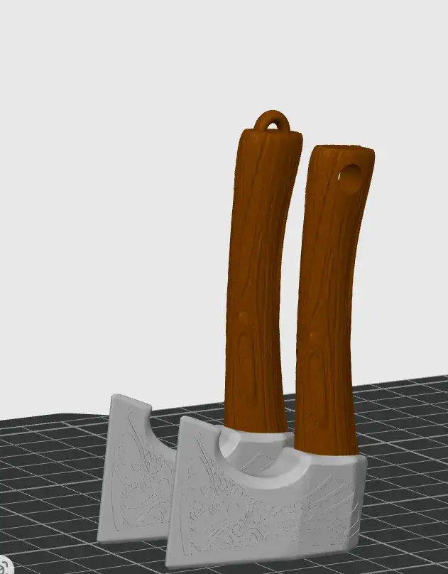 3D Printer Files | 3MF File | Viking Axe Keychain | Creality Cloud