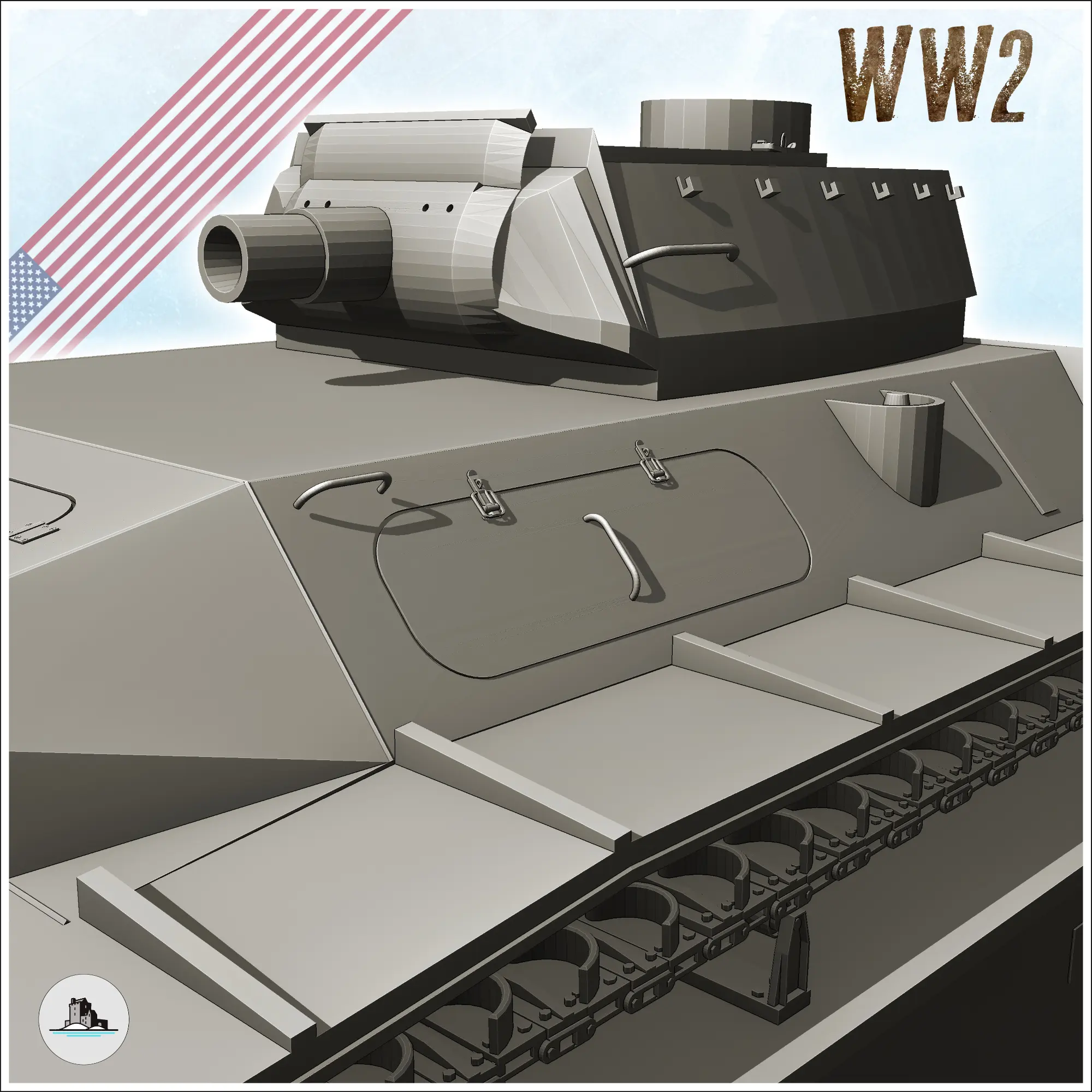 LVTA-4 american amphibious landing craft (3) - miniatures wa | 3D ...