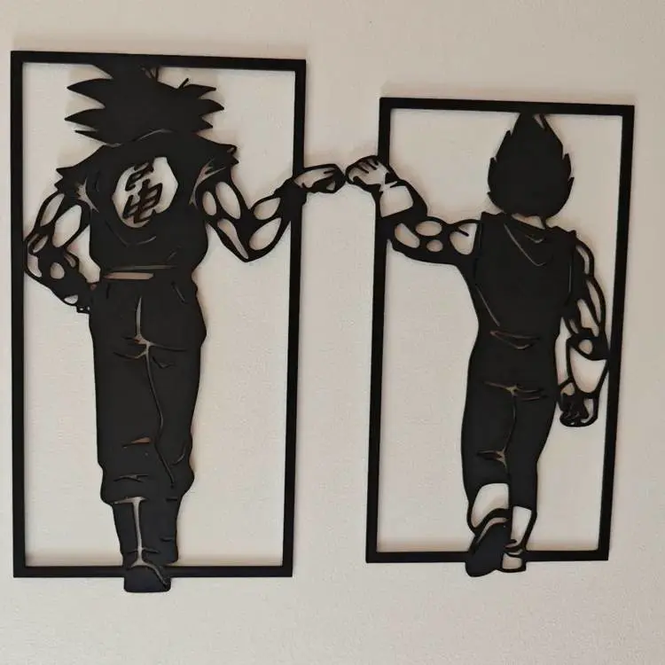 3D Printer Files | 3MF File | Goku & Vegeta – Mural Fist Bump ...