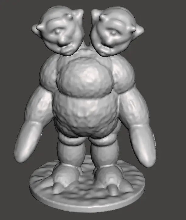 Characters & Creatures STL Download - Two Headed Space Trollby Davew