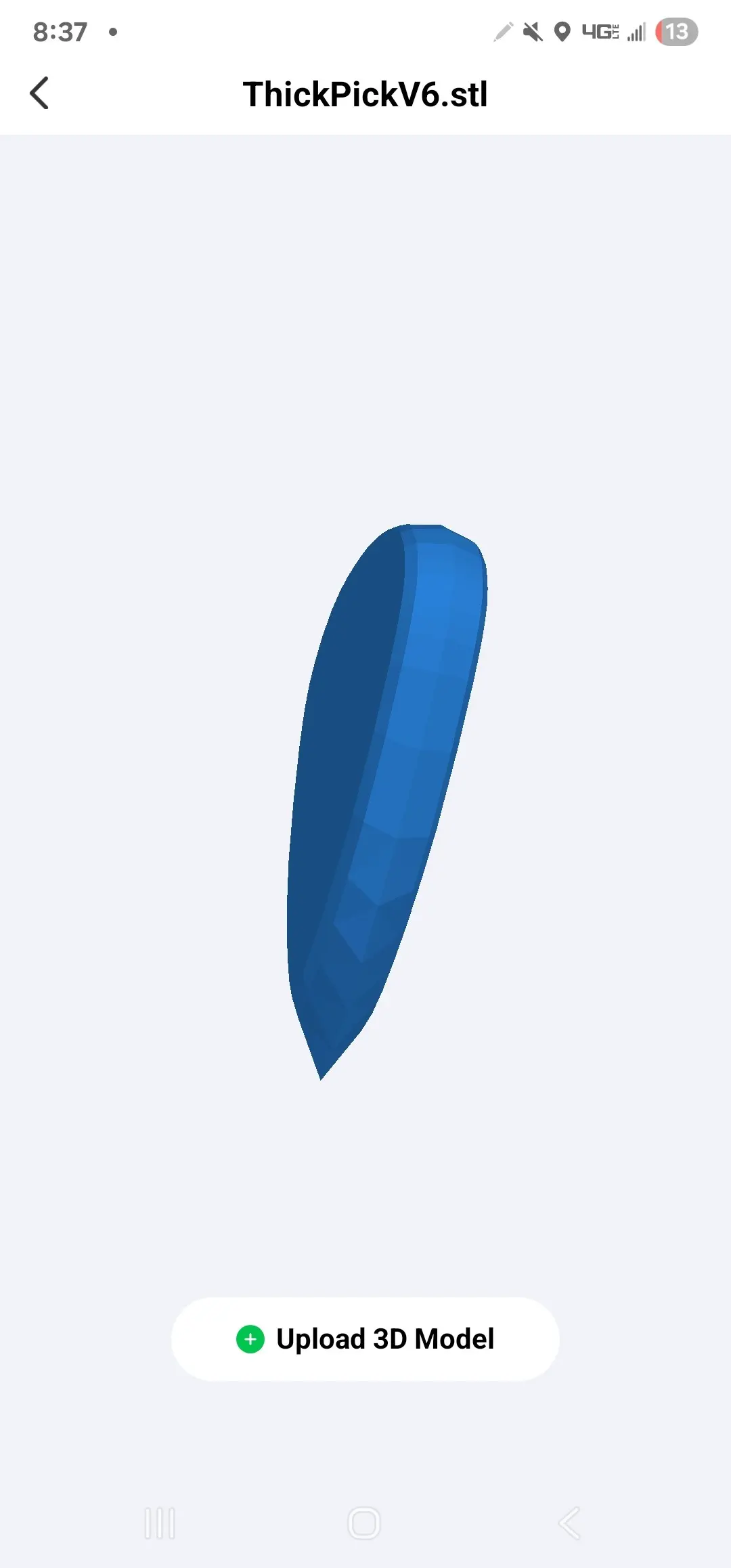 Other STL Download - thick guitar pickby Braydon C