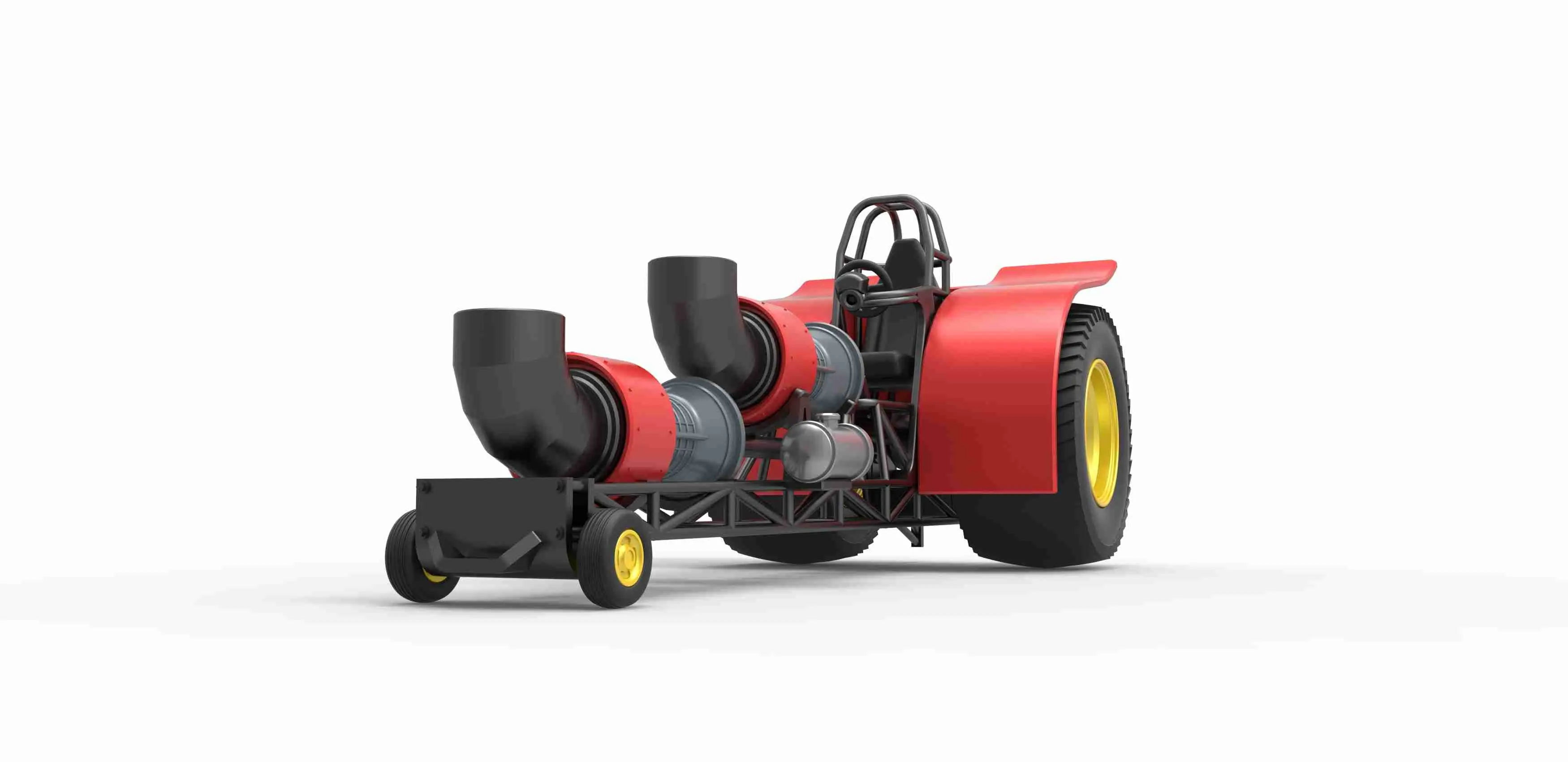 Pulling tractor with 2 jet engines Version 2 Scale 1:25 | 3D models ...