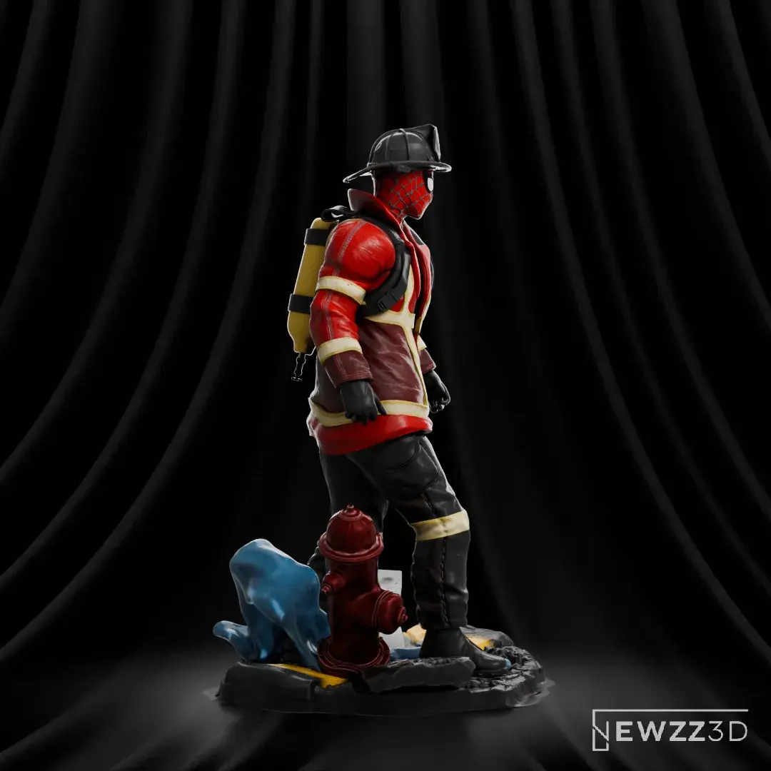 Characters & Creatures STL Download - Firefighter Spider-Manby Newzz3D