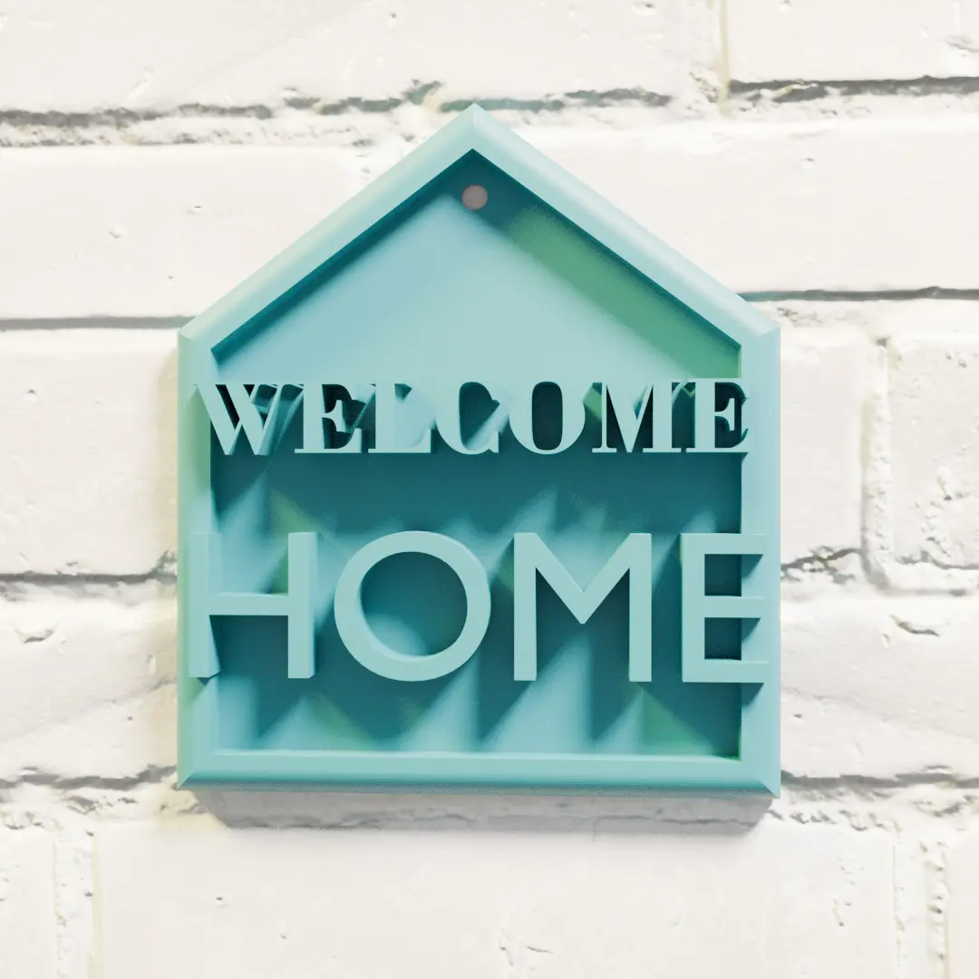 3D Printer Files | 3MF File | wall decor welcome home | Creality Cloud