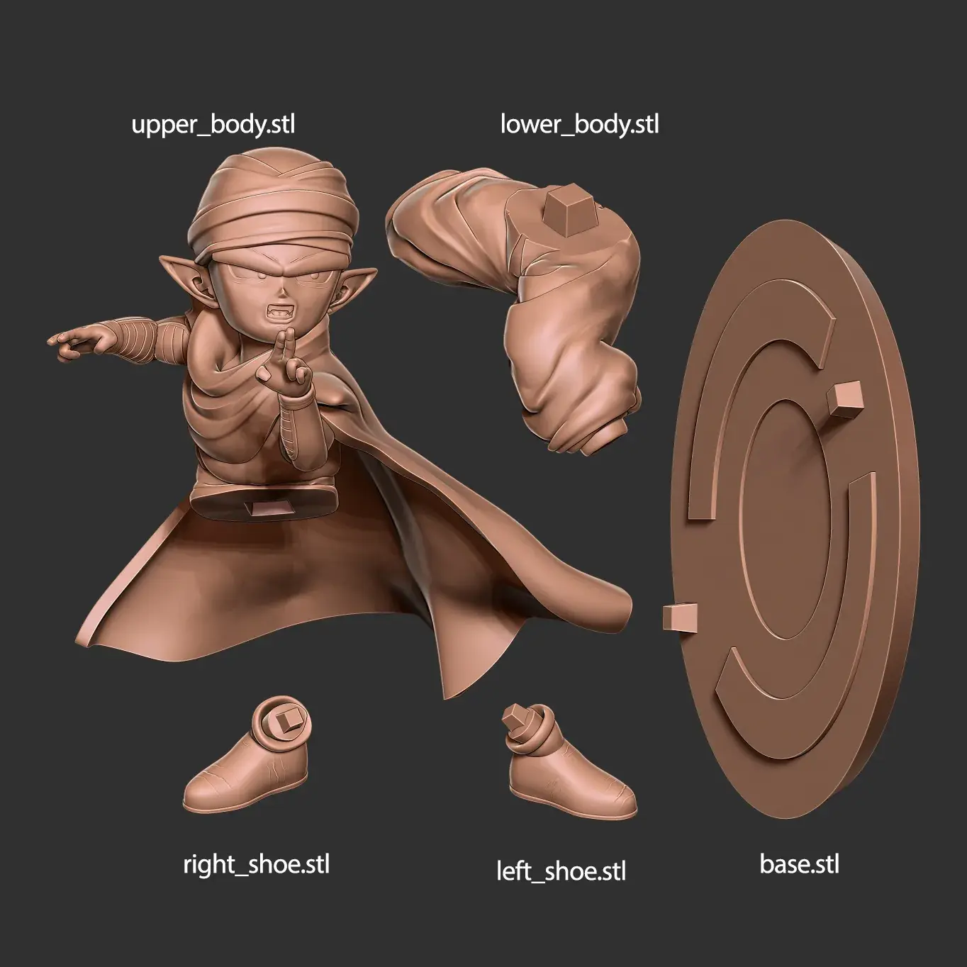 Sculptures & Artworks STL Download - Piccolo Mini - Dragon Ball Daimaby ...