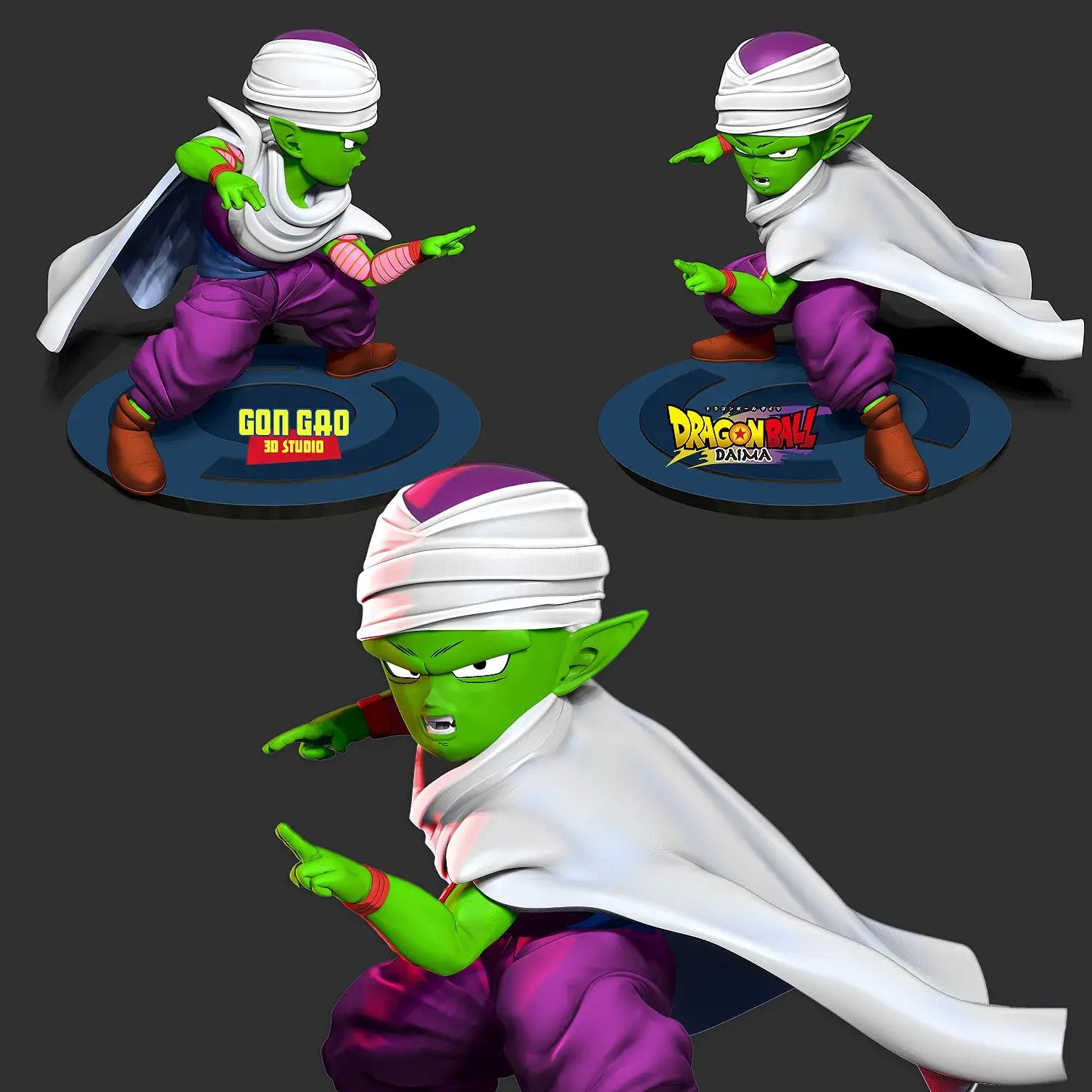 Sculptures & Artworks STL Download - Piccolo Mini - Dragon Ball Daimaby ...