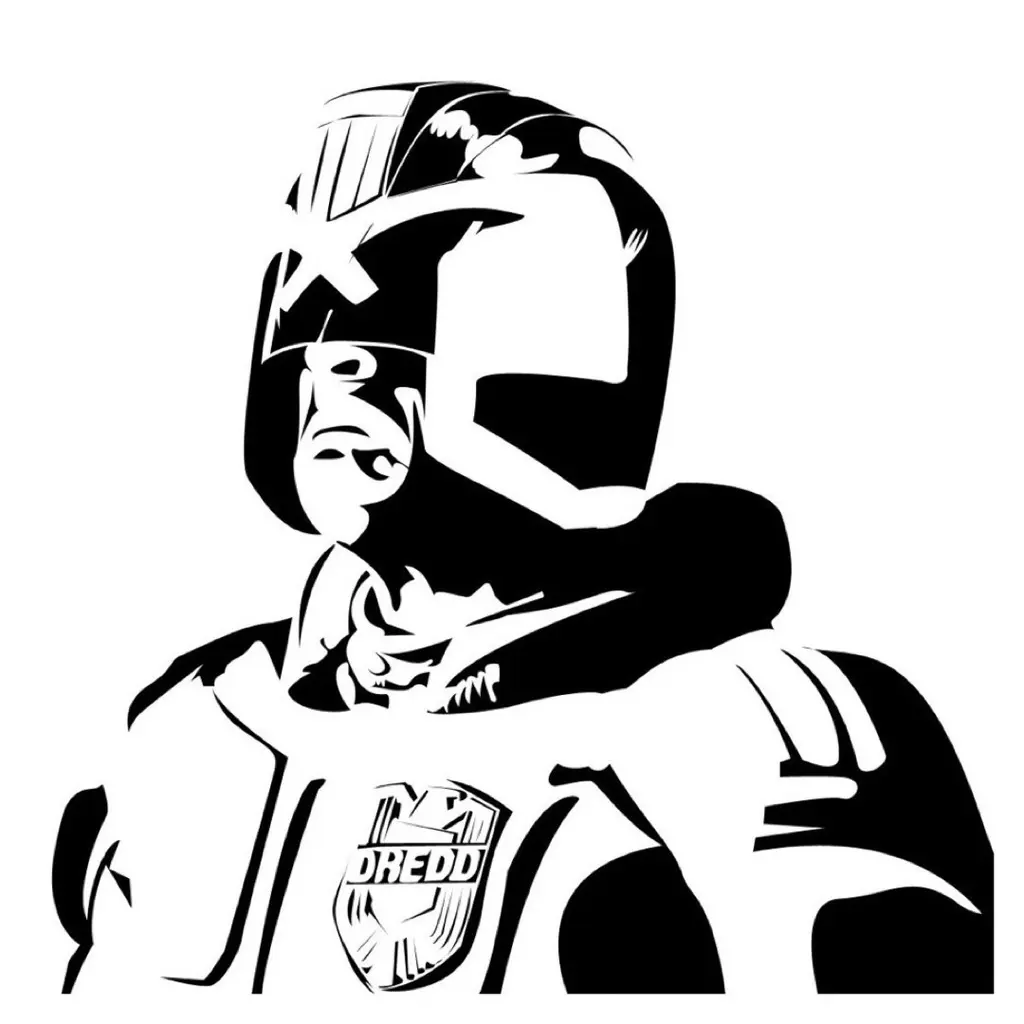 Free Digital Art STL Download - Judge Dredd stencilby SMT_M 🦊