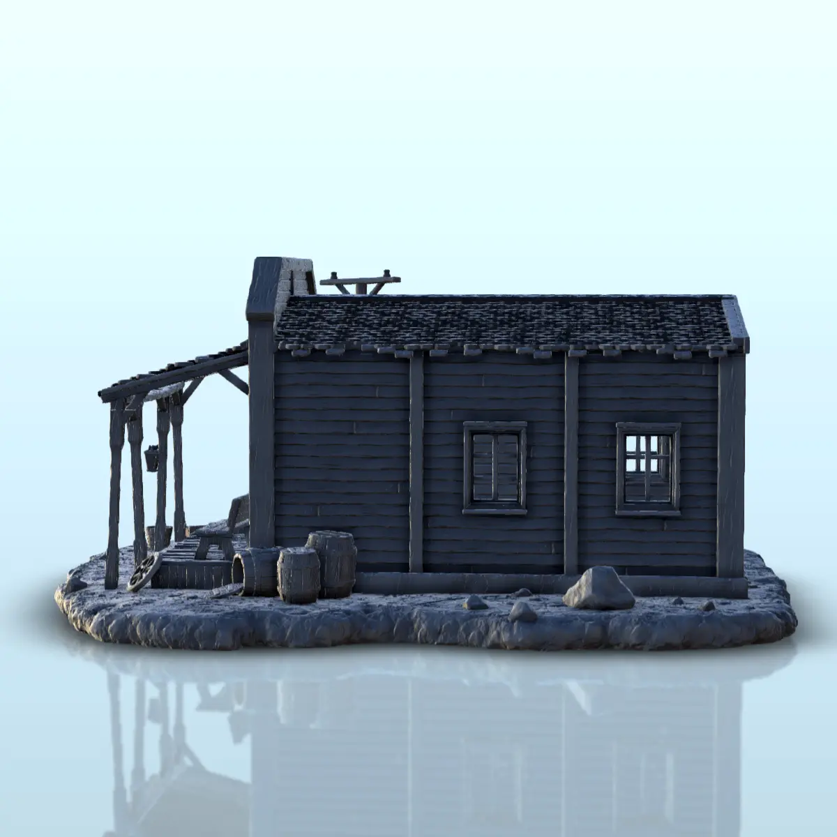 Props & Terrain STL Download - Antique store with terrace - Terrain ...