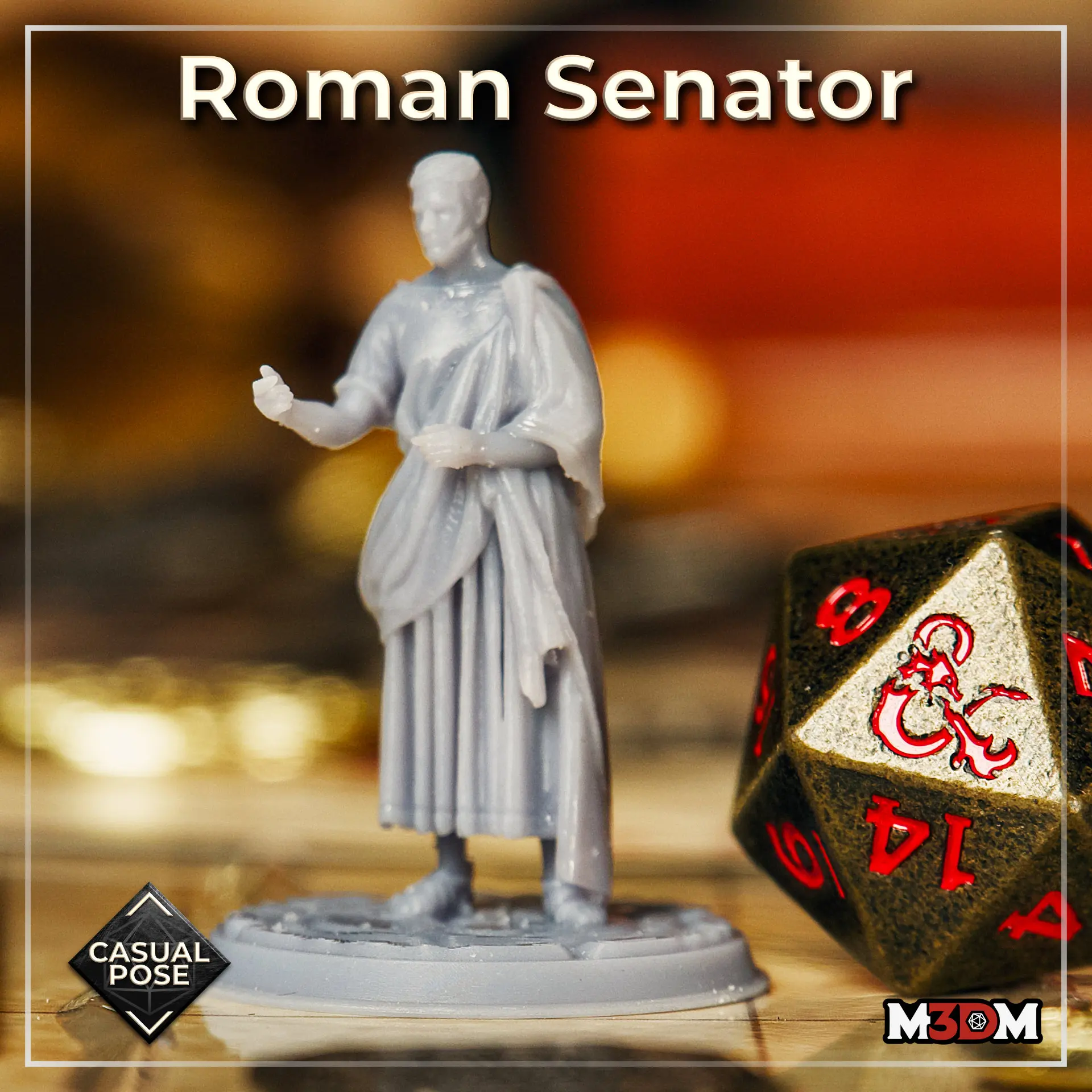 Characters & Creatures STL Download - Roman Senator (Casual)by M3DM