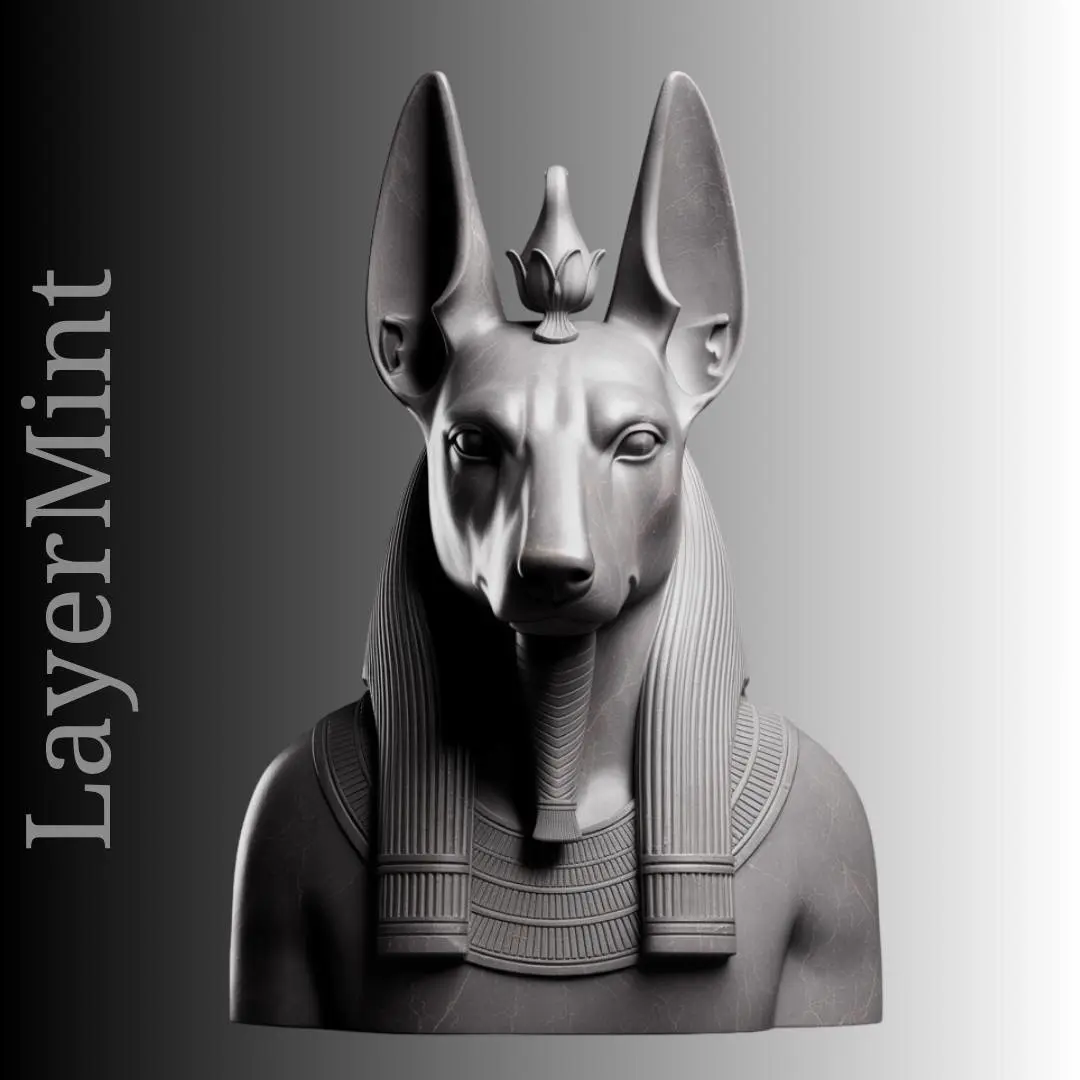 Sculptures & Artworks STL Download - Ancient Egyptian Anubis Bust ...