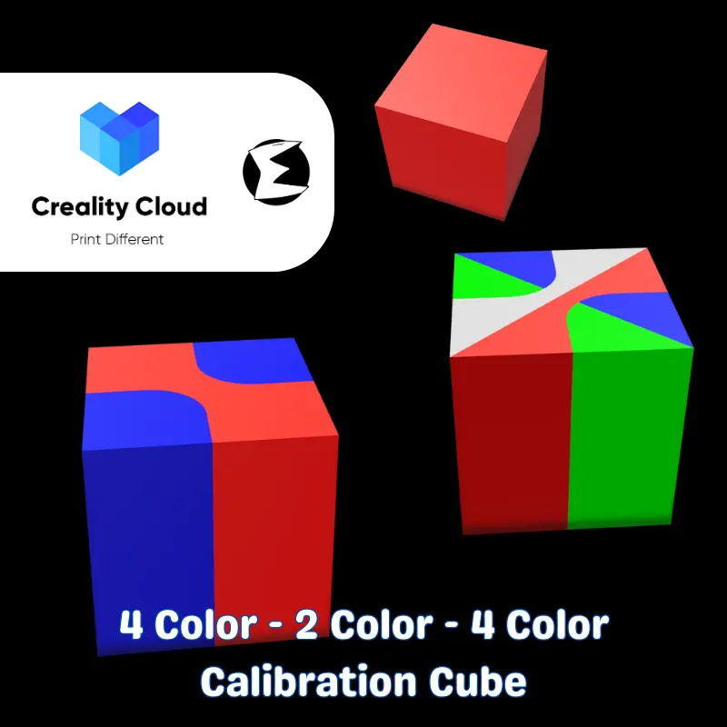 3D Printer Files | 3MF File | Test Multi-Color 20MM Cube | Creality Cloud