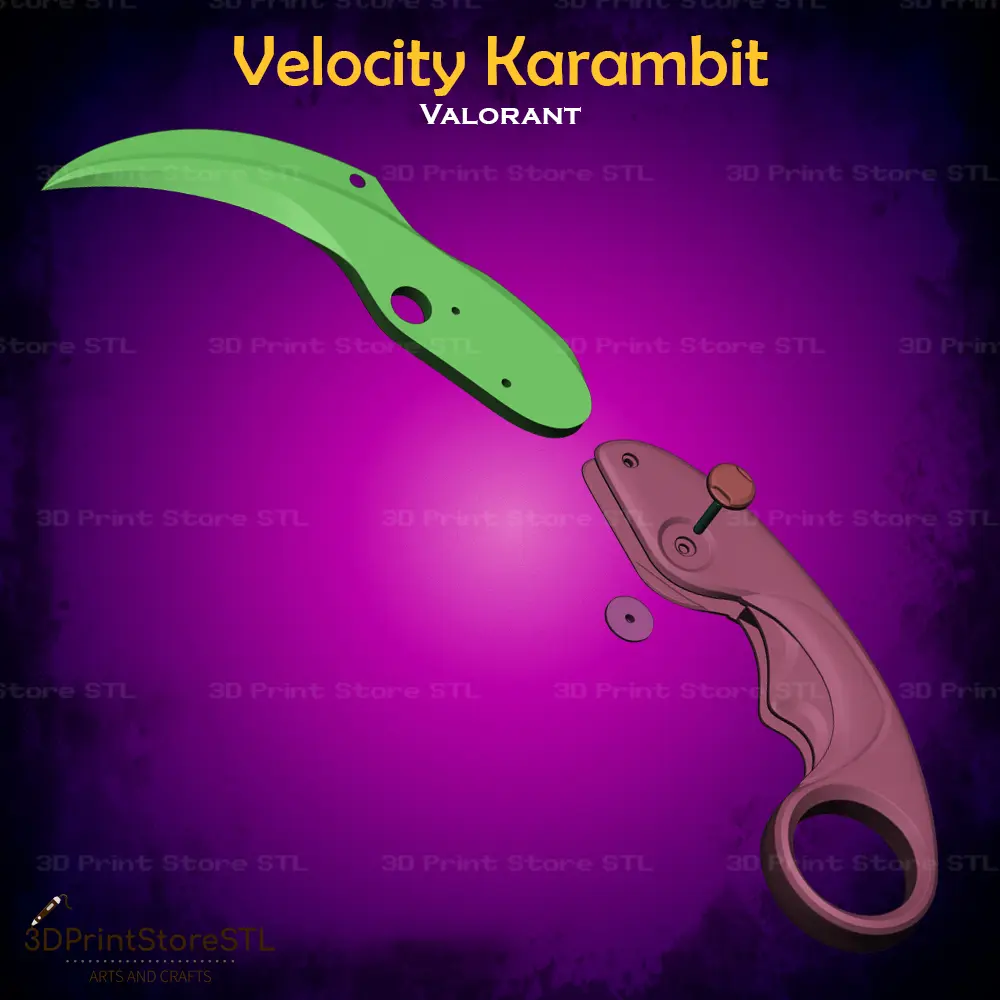 Cosplay STL Download - Velocity Karambit Cosplay Valorant - STL Fileby ...