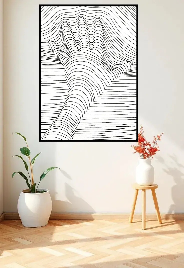 Home Decorations & Ornaments STL Download - hand line wall artby Danu ...