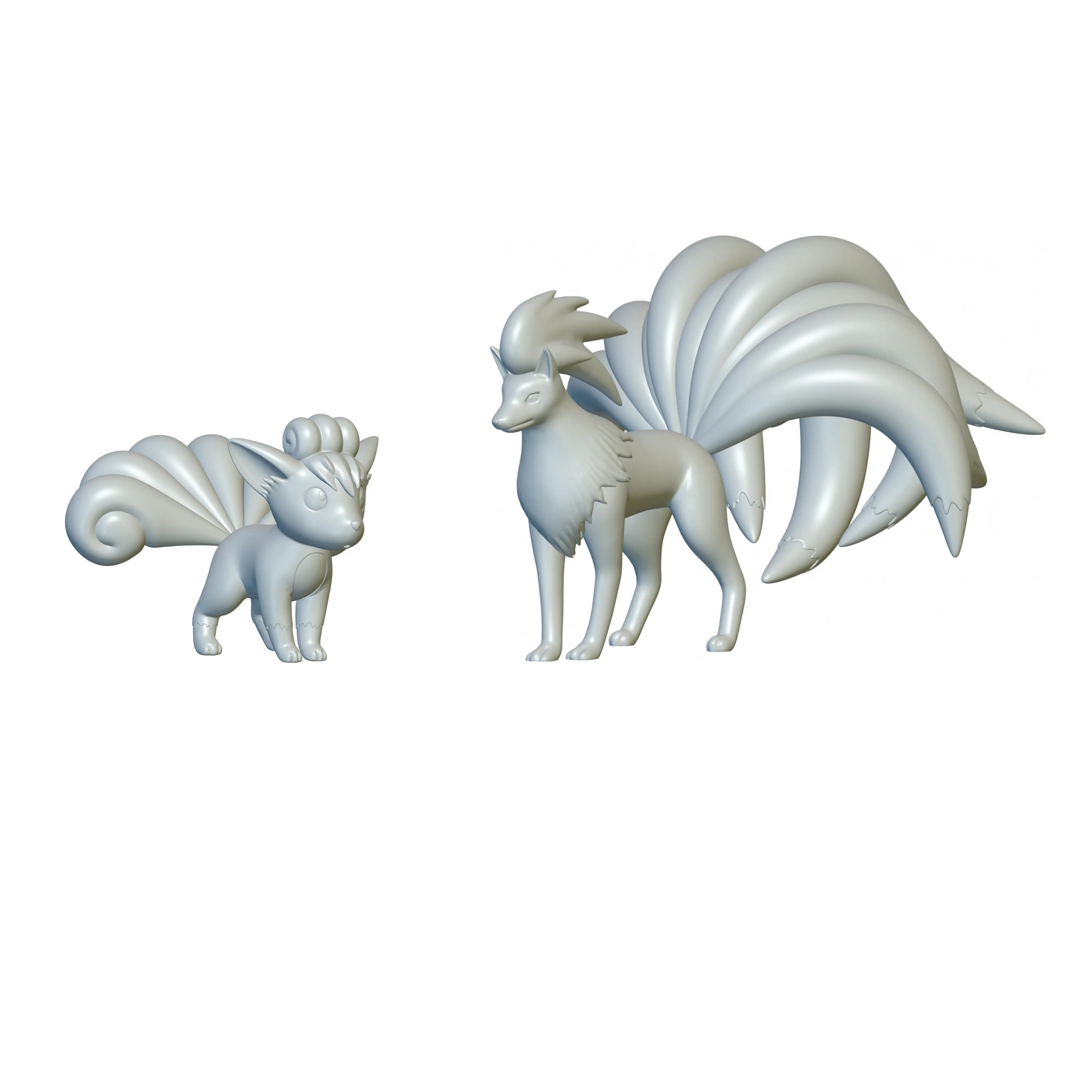 Other STL Download - Pokemon Vulpix & Ninetales (#37 & #38) - 3D ...