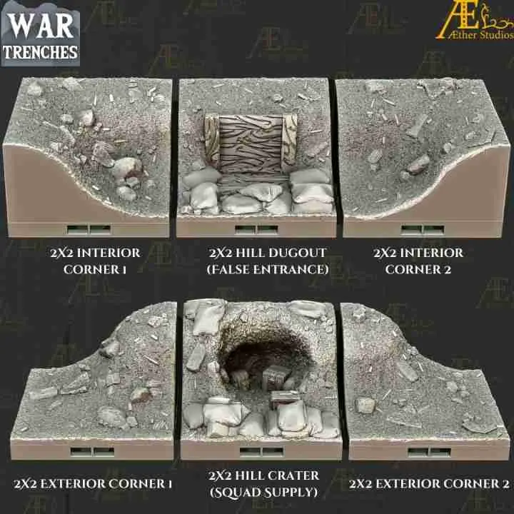 AEPWAR03 - War Trenches 3 | 3D models download | Creality Cloud
