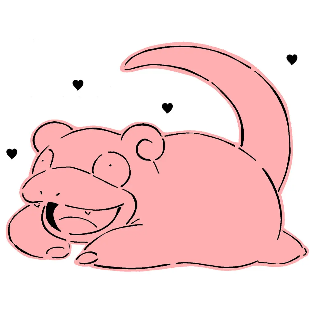 Free Others STL Download - 079 Slowpoke stencil + 2Dby SMT_M 🦊