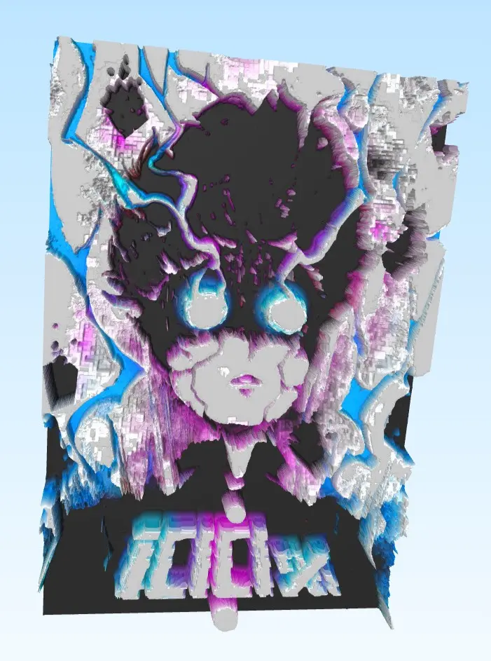 Free Home Decorations & Ornaments STL Download - Mob Psycho 100 Art⚡by ...