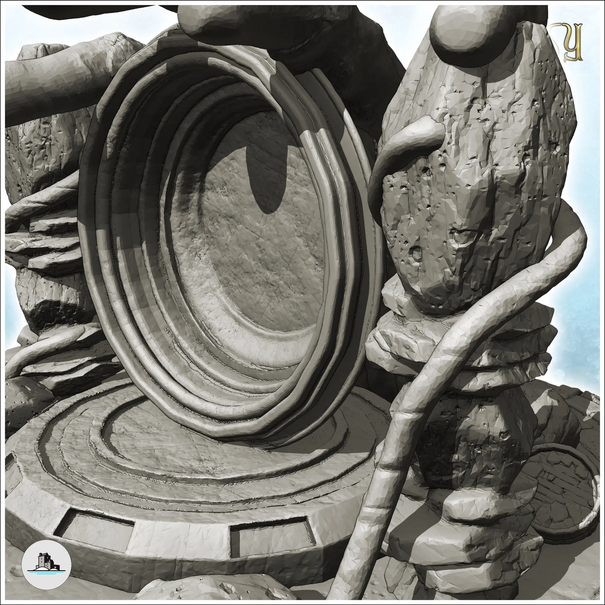 Miniature Games & Accessories STL Download - Fantasy altar on platform ...