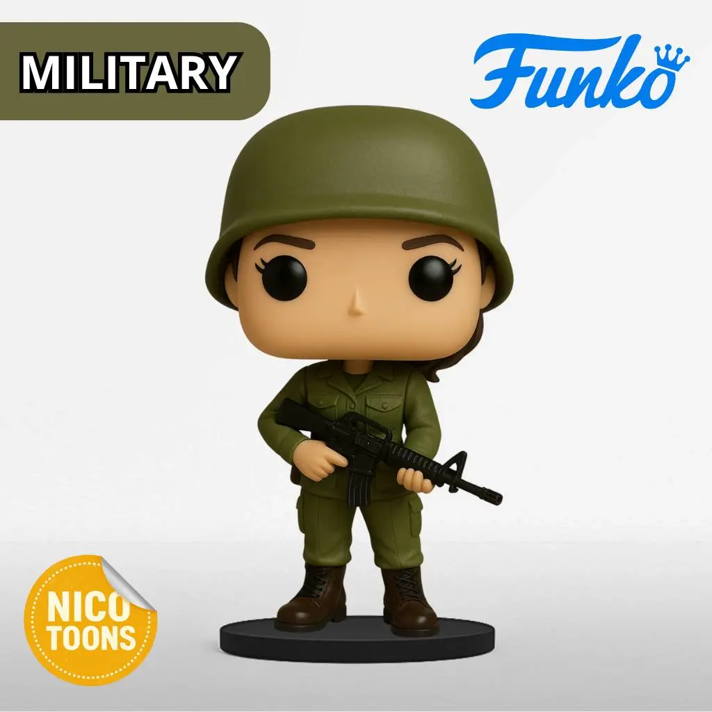 Sculptures & Artworks STL Download - Military Funko Pop - Femaleby ...