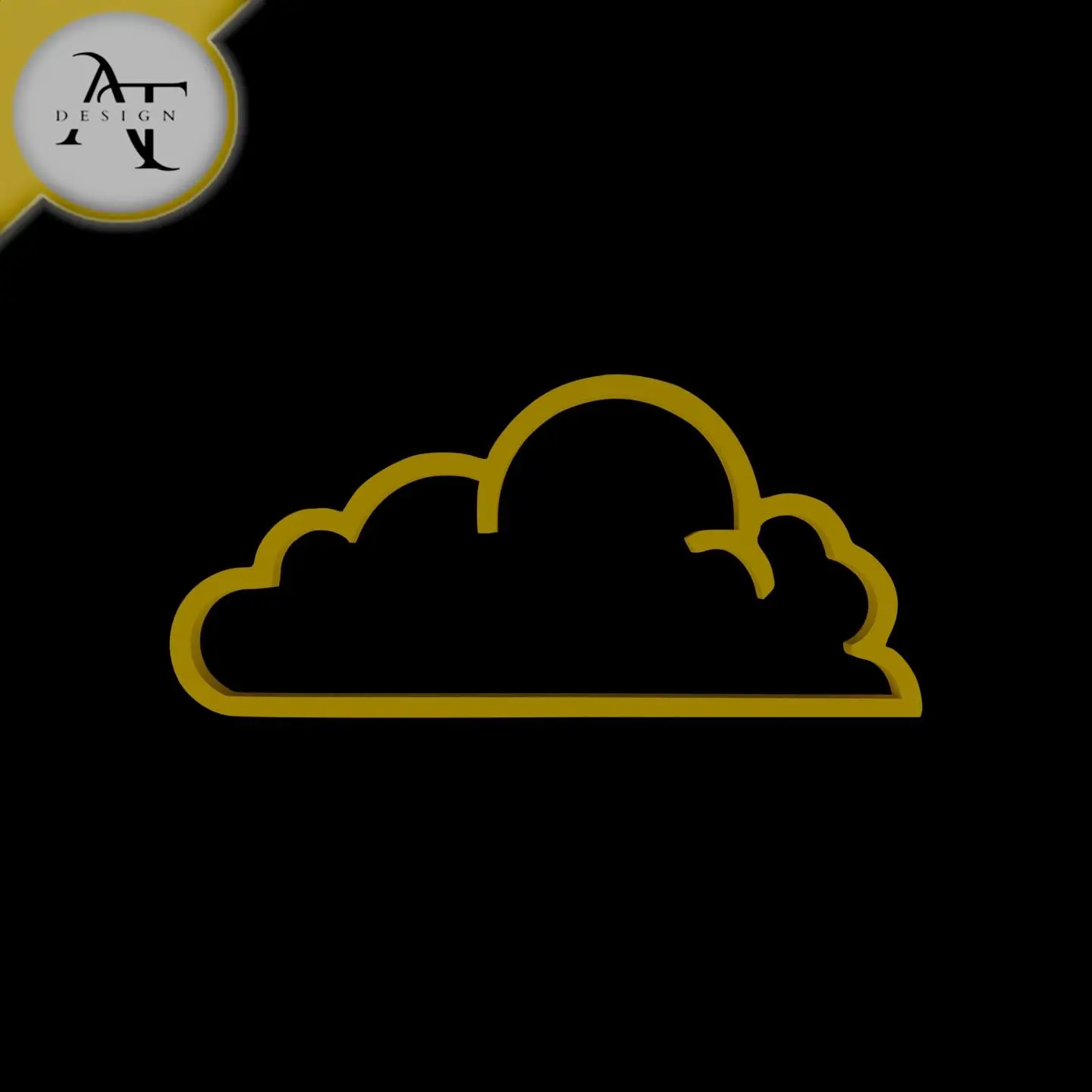 gratuita Digital Art STL Descarga - Simple Cloud Symbol - 2D Art - AT ...