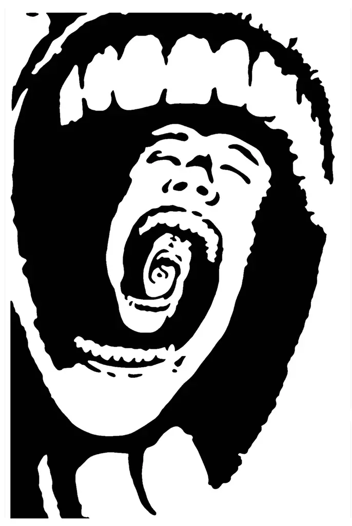 Free Digital Art STL Download - Trapped inside a scream stencilby SMT_M 🦊
