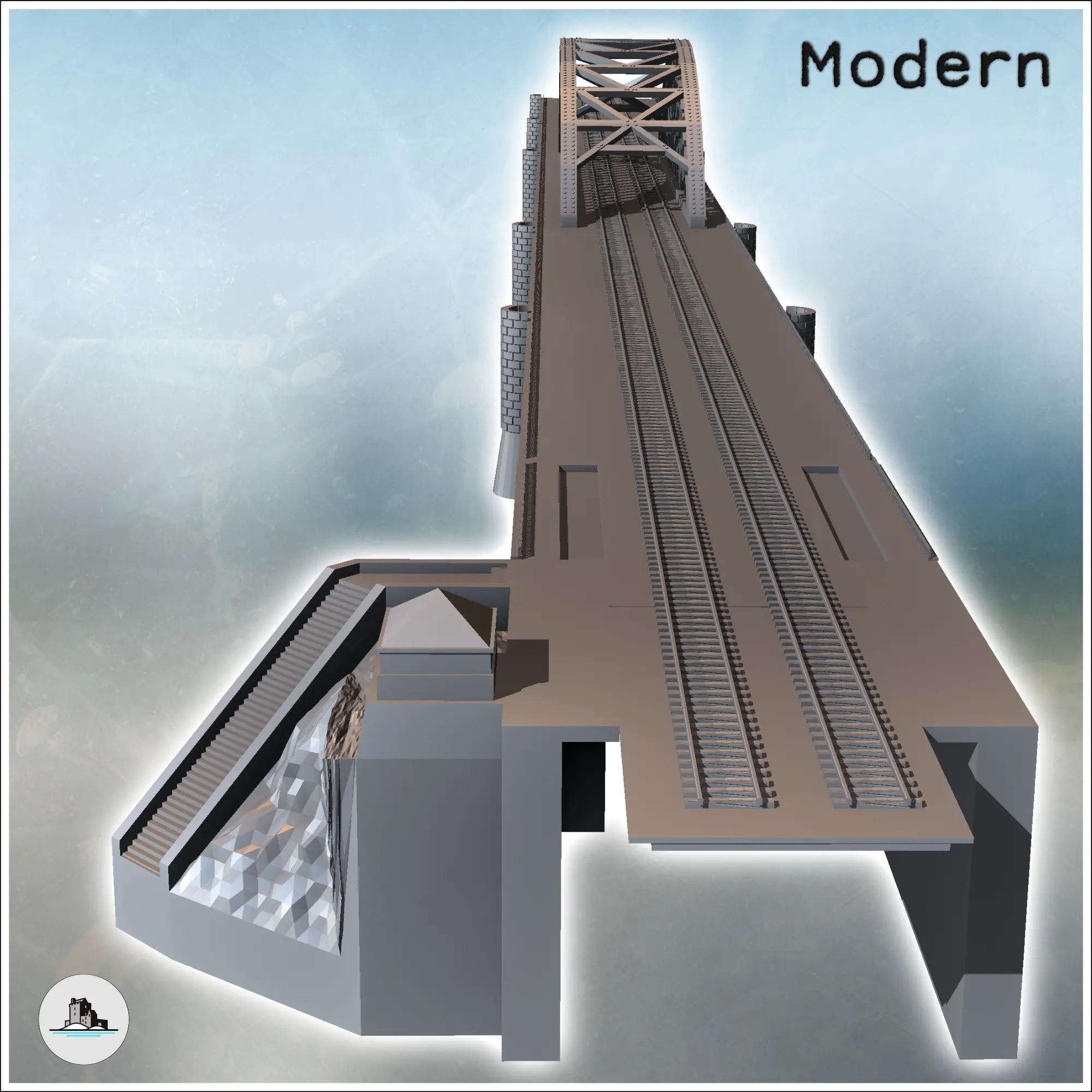 Props & Terrain STL Download - Nijmegan Nijmegen Rail and Road Bridge ...
