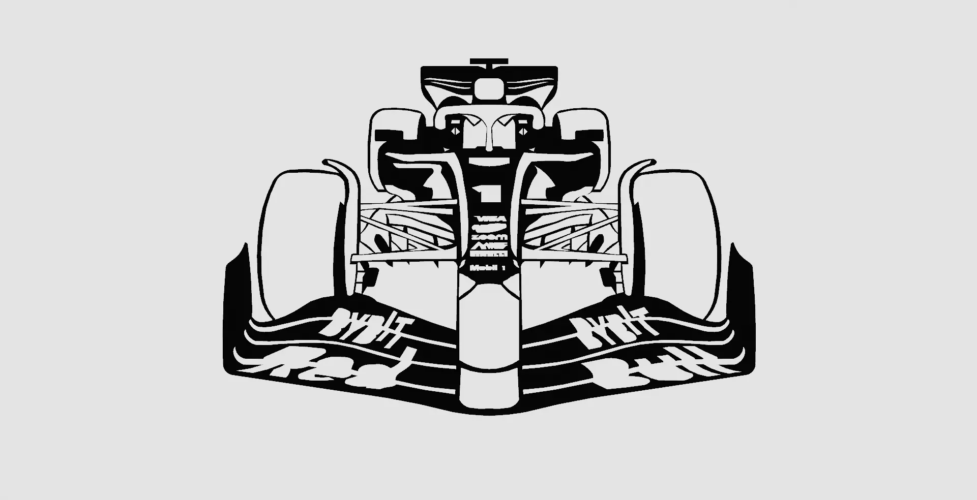 Vehicles & Machinery STL Download - Redbull RB20 Front Silhouetteby ...