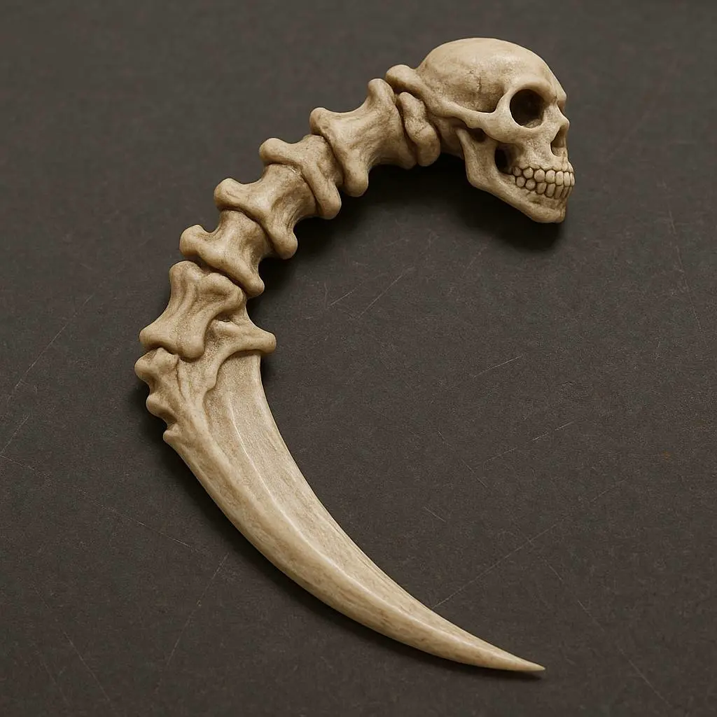 3D Printer Files | 3MF File | ☠️ Skull Crescent Blade | Creality Cloud