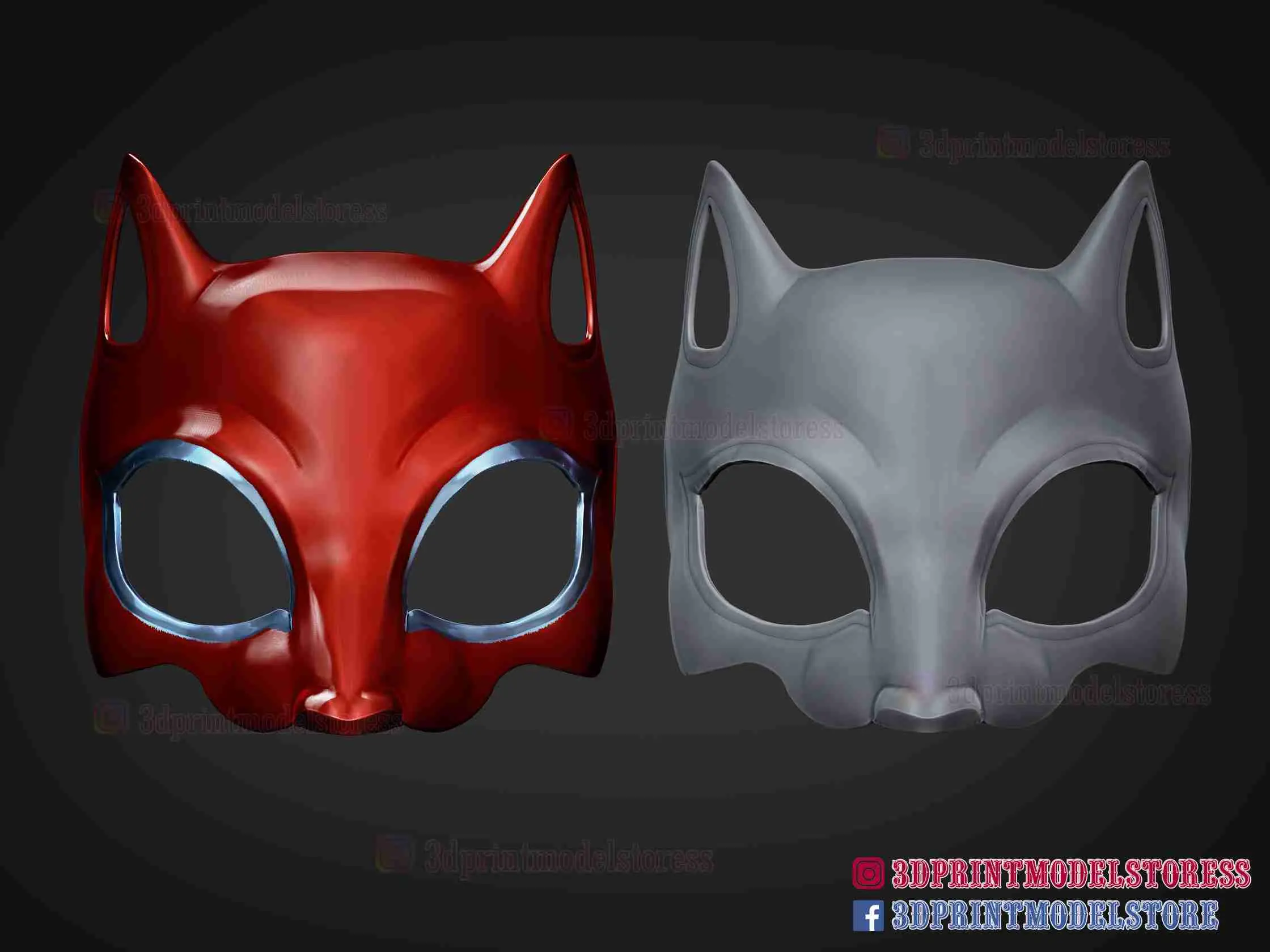 Persona 5 Panther Mask - Anime Cosplay Mask | 3D models download ...