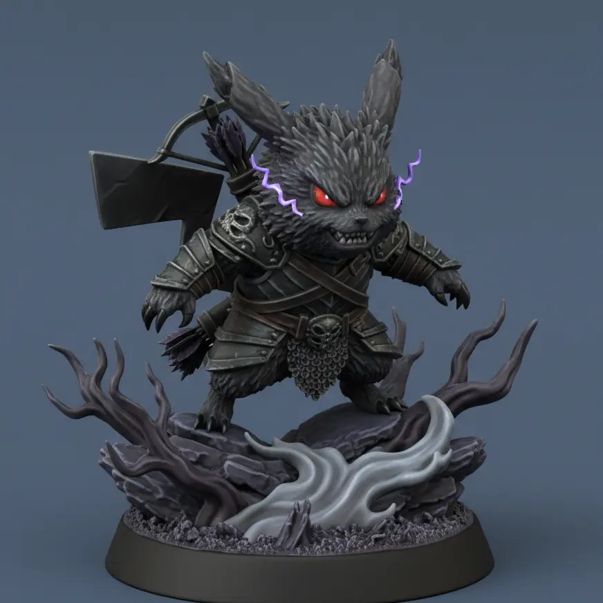 gratuita Miniature Games & Accessories STL Descarga - pikachu dnd ...