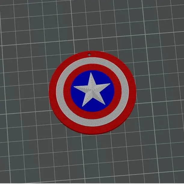 Free Digital Art STL Download - llavero del escudo del Cap. America ...