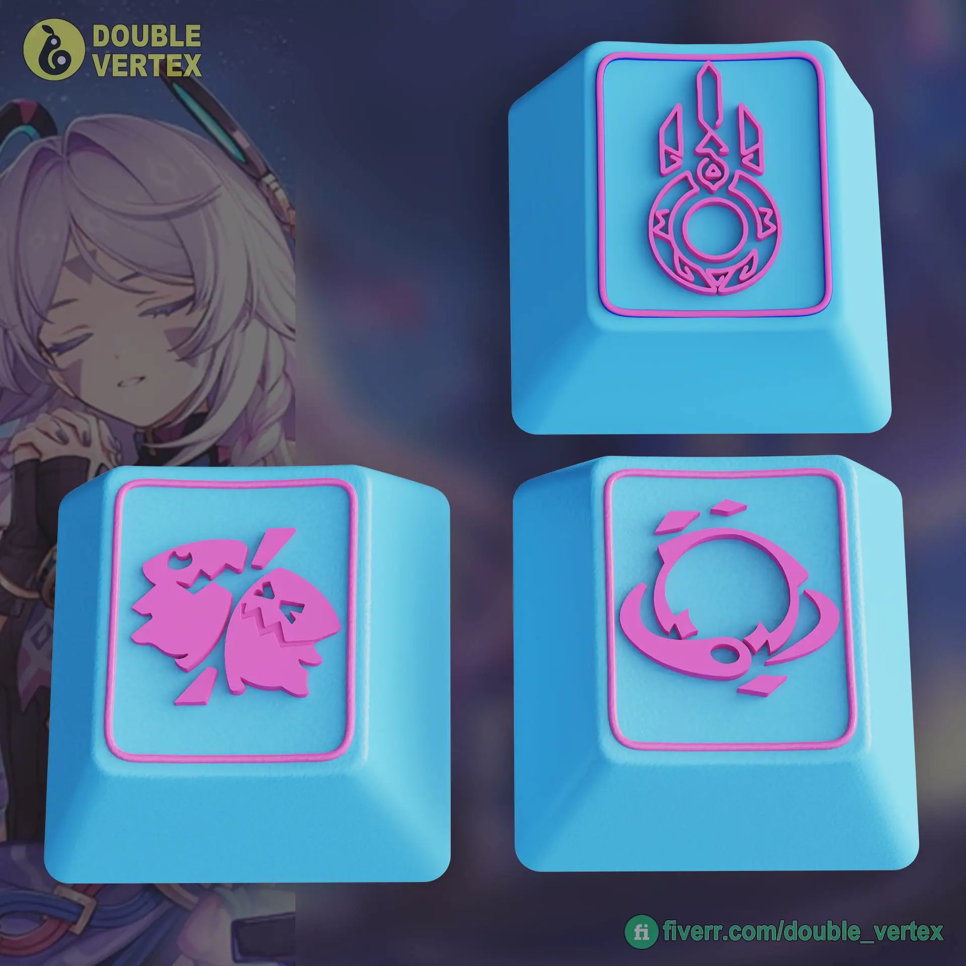Game Props STL Download - Genshin Impact Citlali Keycaps – OEM Profile ...